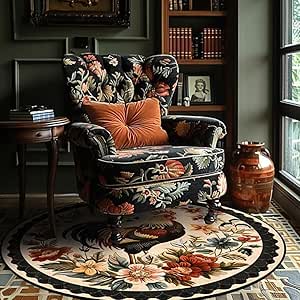 Amazon.com: ZSSZO Round Vintage Rooster Rug for Living Dinning Room ...