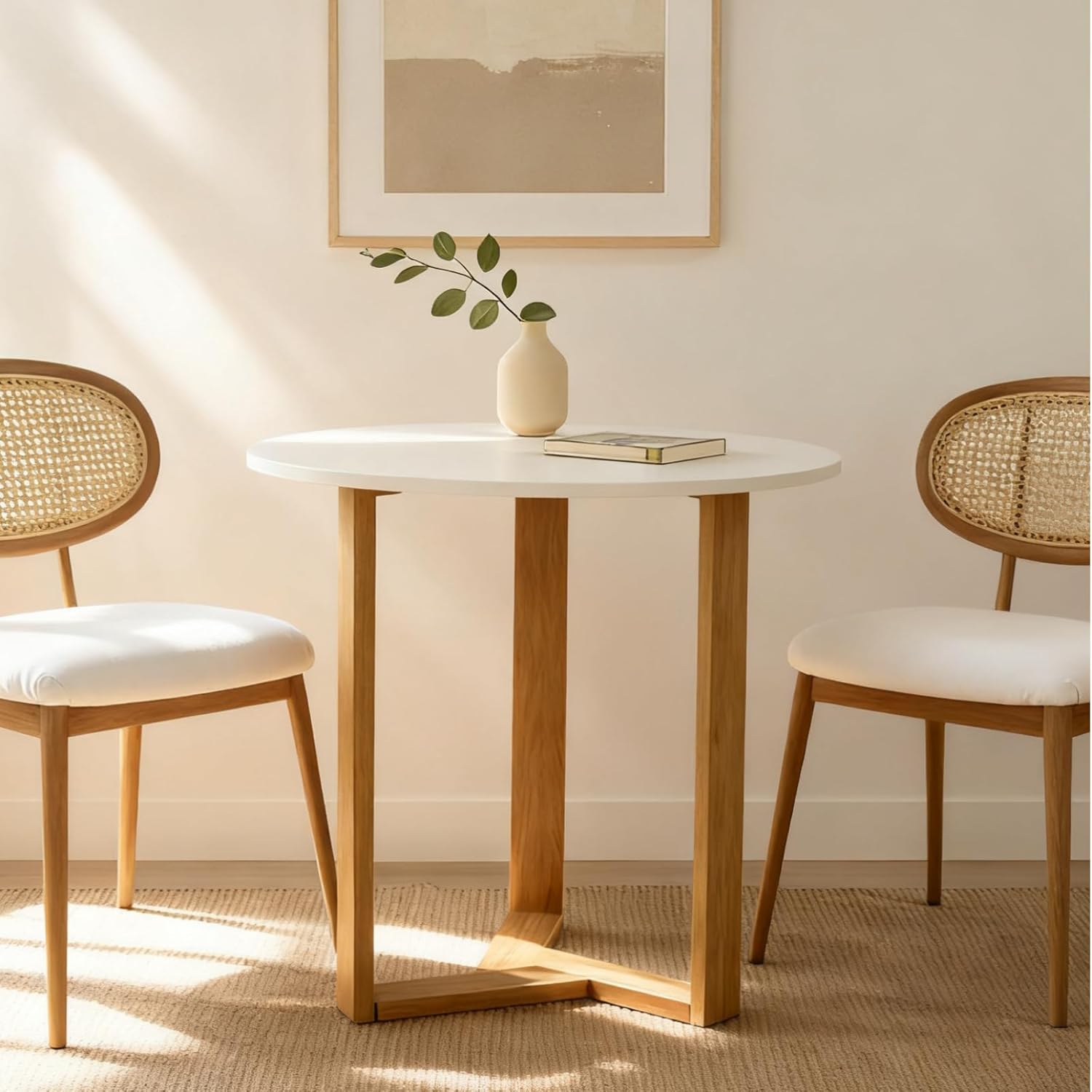 Amazon.com - 31.5" Modern Small Round Dining Table for 2/3/4, Space ...