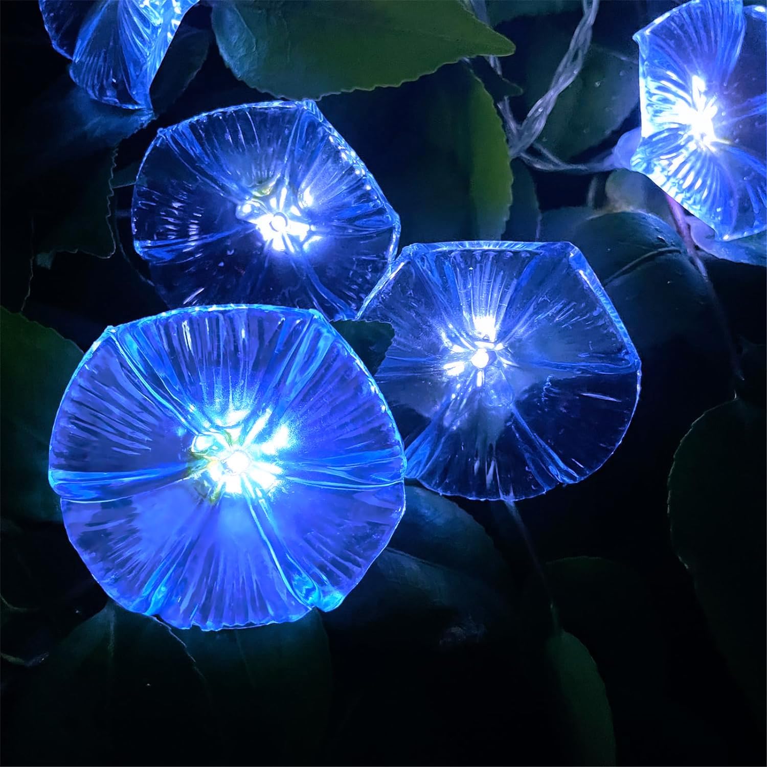 EaseSolies Outdoor Solar Lights, Solar Garden Lights with Morning Glory ...