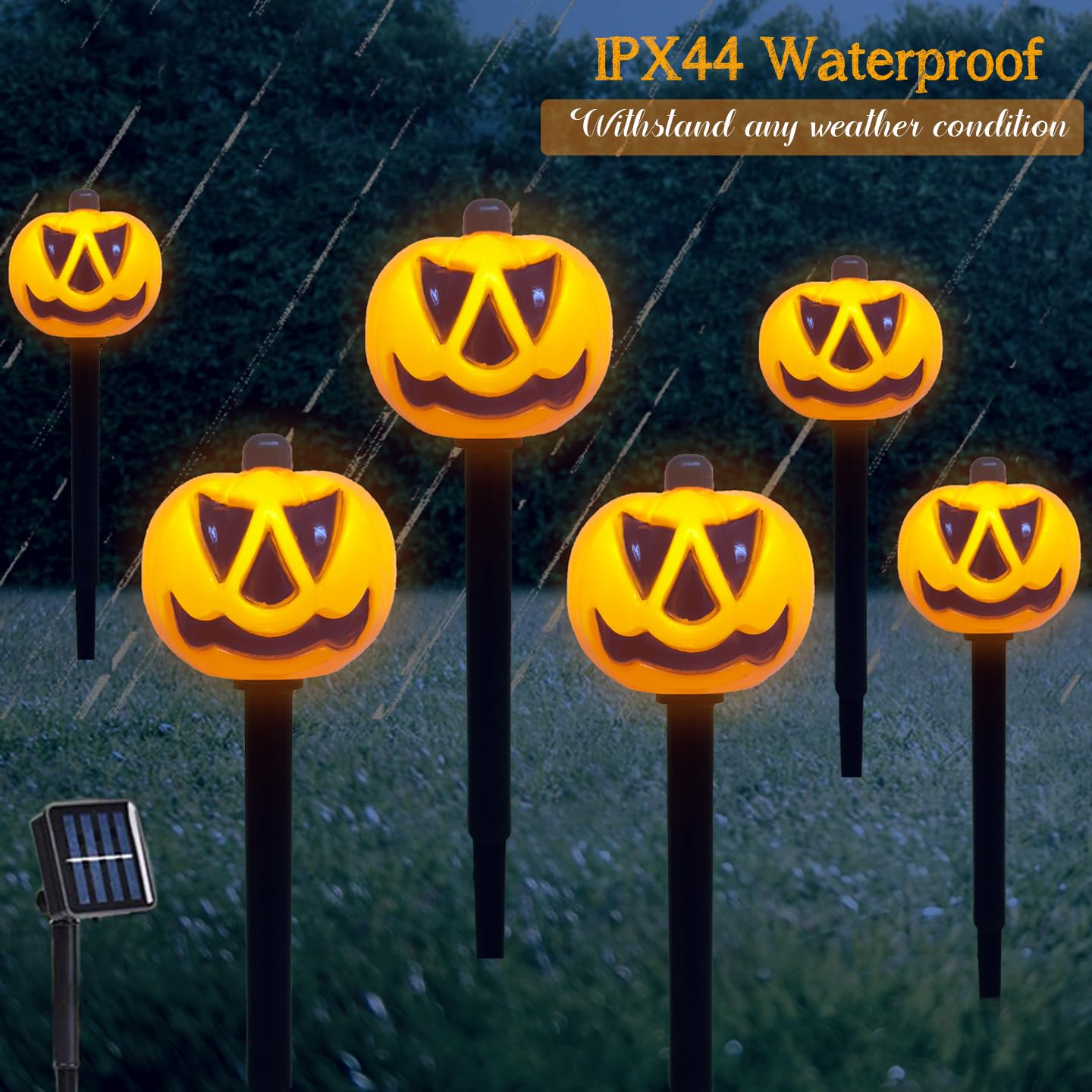 Outdoor Halloween Decor Halloween Outdoor Pathway Lights With 4 Spooky ...