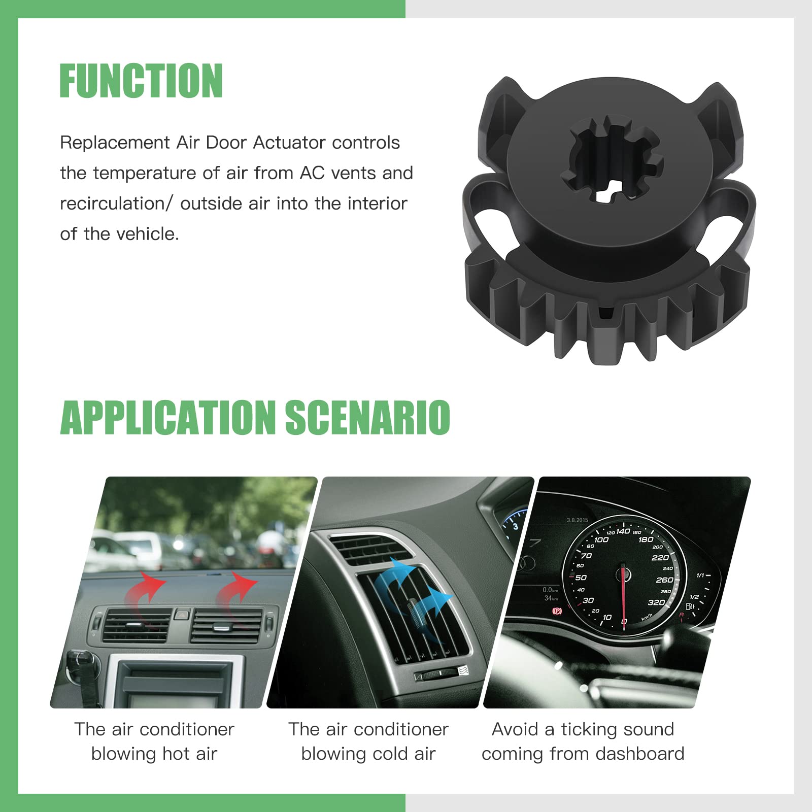 Snapklik.com : 68214880AA Air Door Actuator Gear Kit Replacement For ...