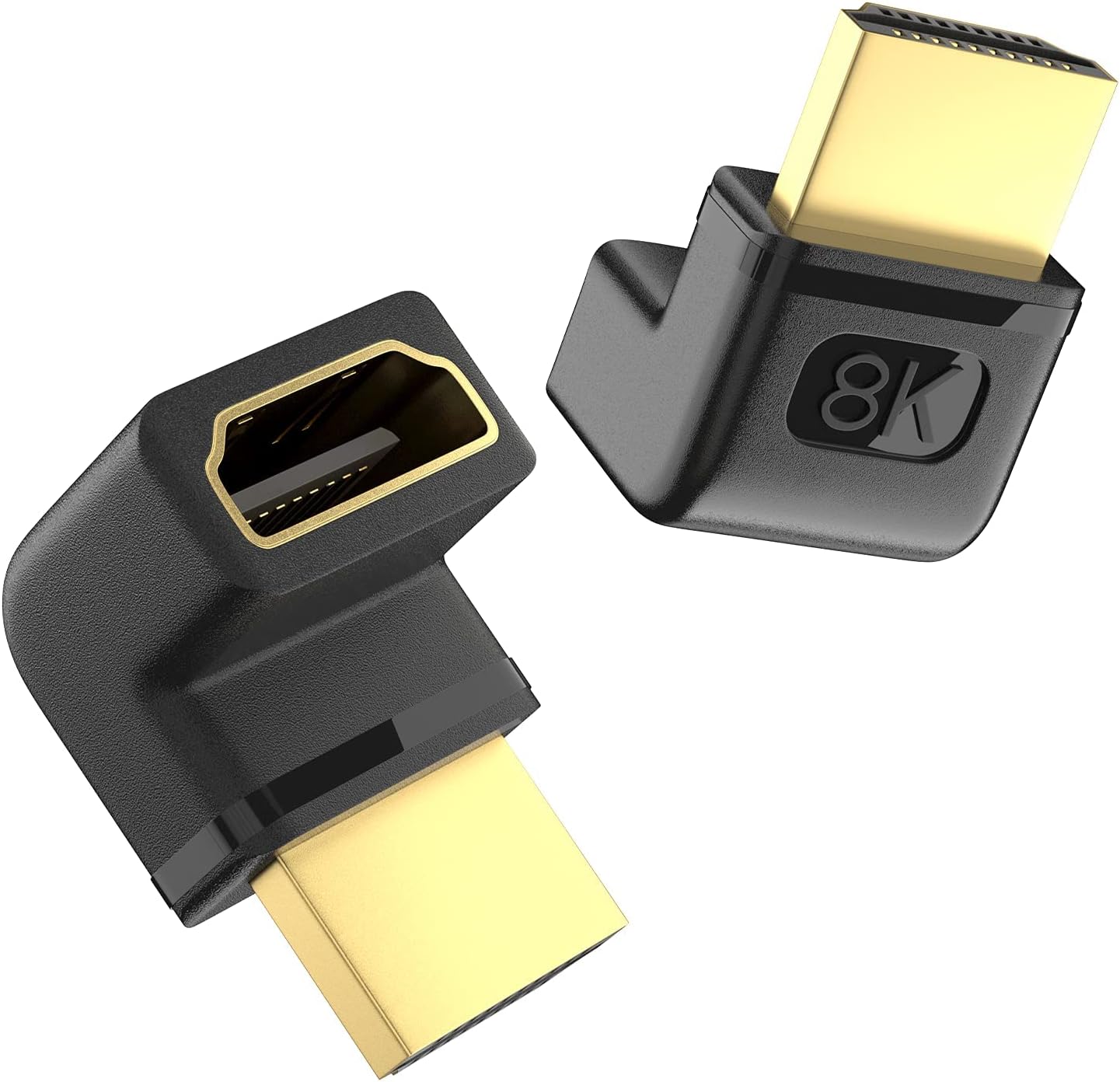 QBM HDMI Male to HDMI Female Jointer 90 Degree Right Angled L Type ...