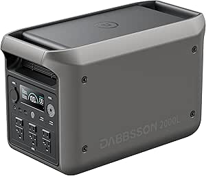 Amazon.com: DABBSSON 2000L Solar Generator(2025 New), 2048Wh Semi-Solid LiFePO4, 2200W AC Output ...