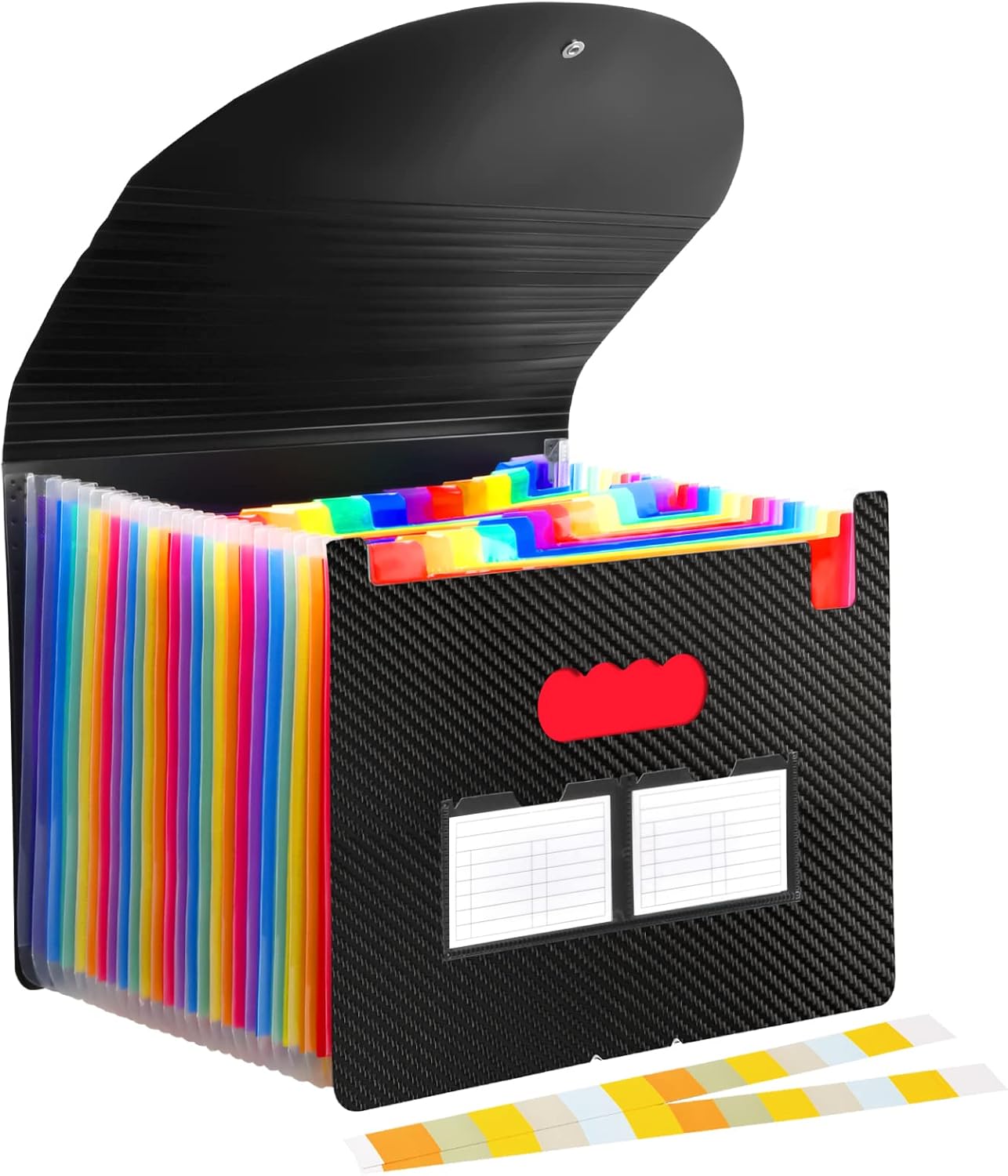 24 Pockets Expanding File Folder with Blank Labels, Accordian File ...