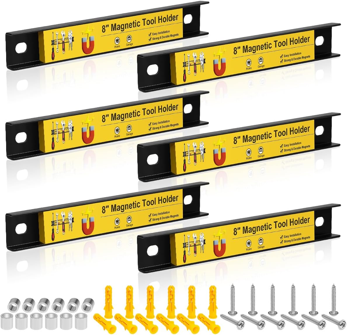 Amazon.com: UCINNOVATE 8” Magnetic Tool Holder, 6 Pack Heavy Duty ...