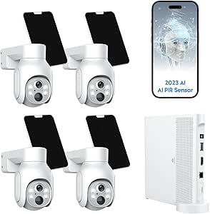 VIKYLIN 2.5K Security Cameras Wireless Outdoor, 4pcs 4MP Solar Home ...
