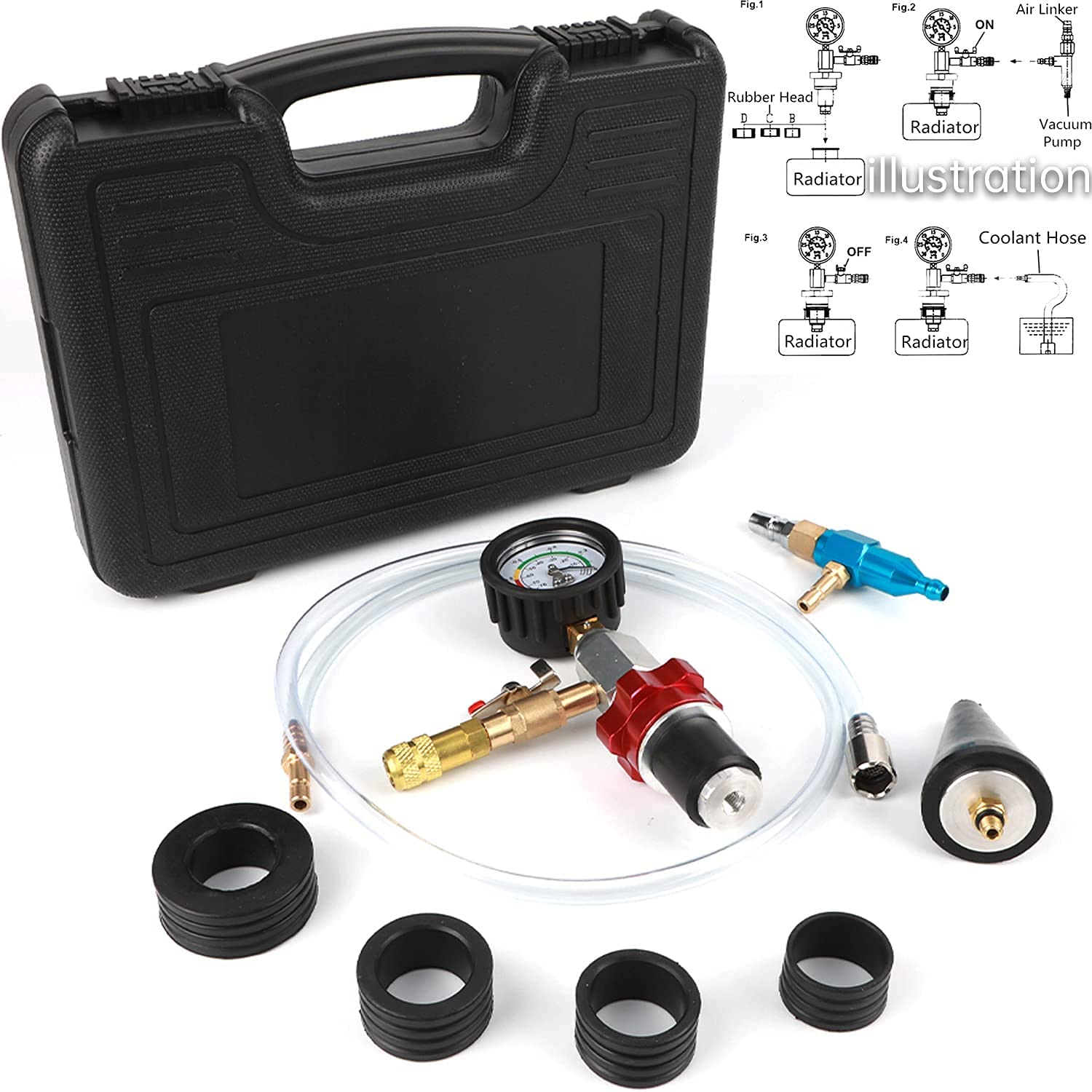 Buy Car Coolant Refill Tool, Vacuum Type Cooling System Filler Kit ...