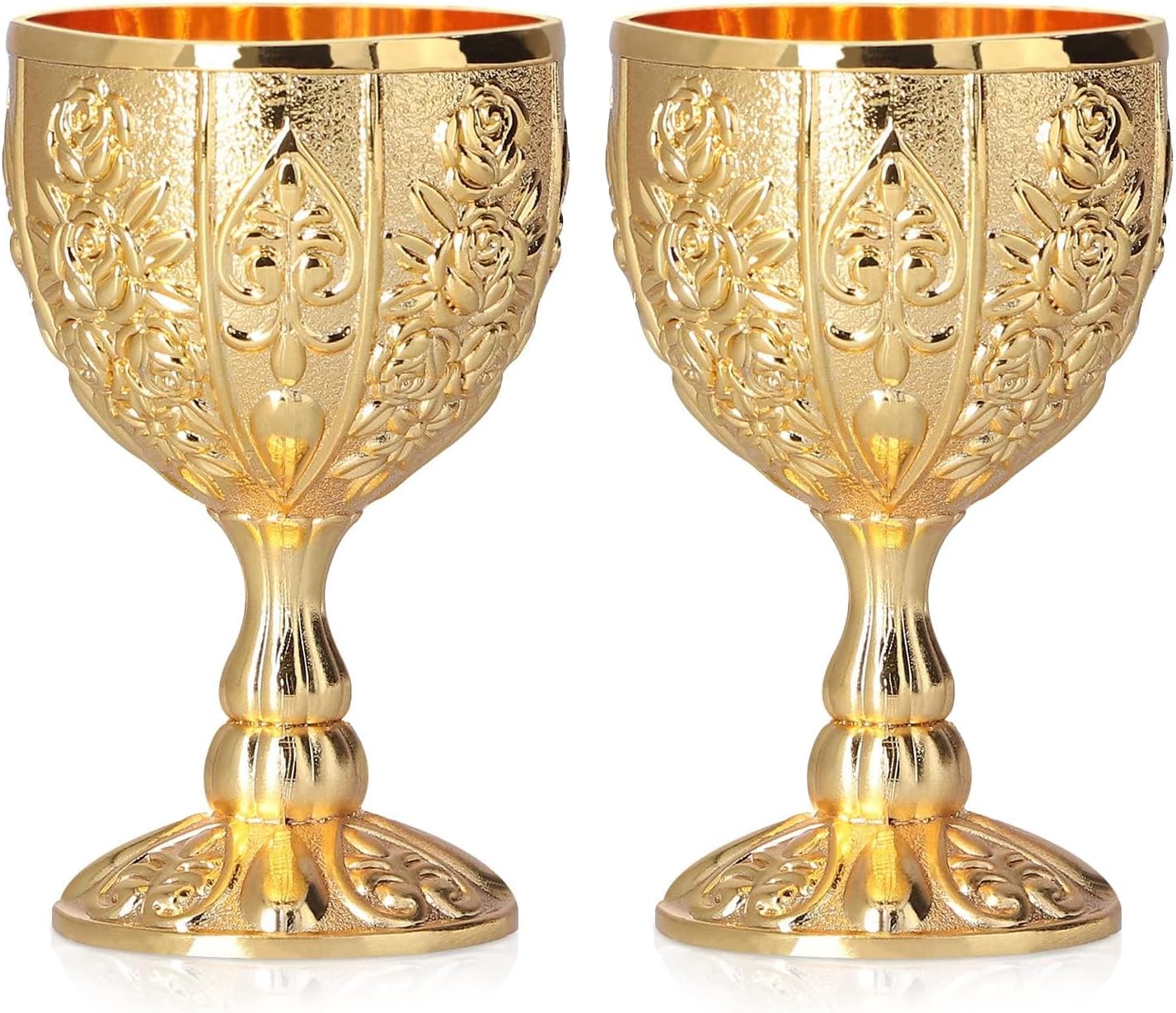 Amazon.com | Yardwe Mini Chalice, 30ML Gold Goblet Vintage Metal Shot ...