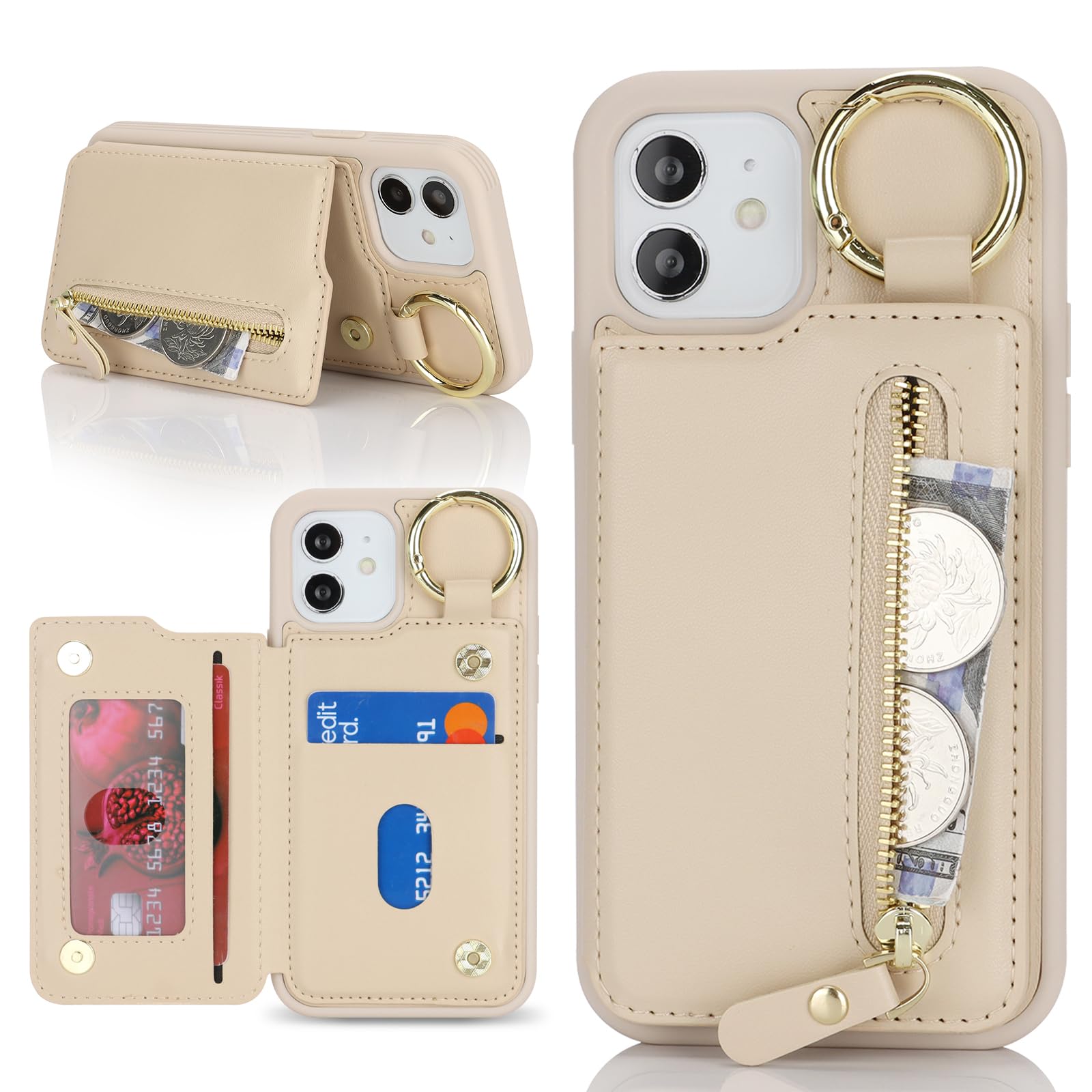 Amazon.com: Havaya for iPhone 12 case with Card Holder iPhone 12 pro ...