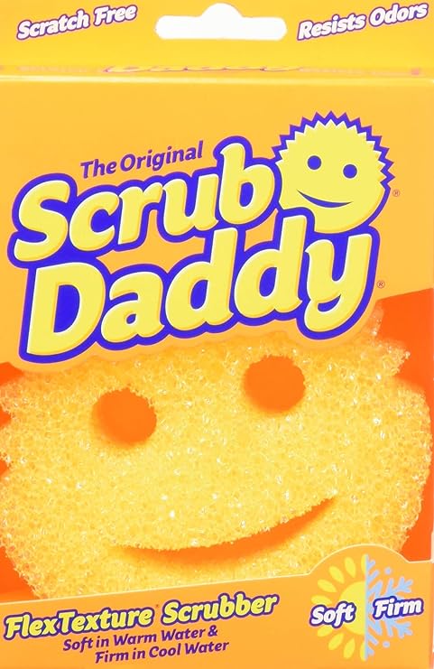 Scrub Daddy Flex Texture Cleaning Sponge, Original Yellow 4 1/8 inches ...