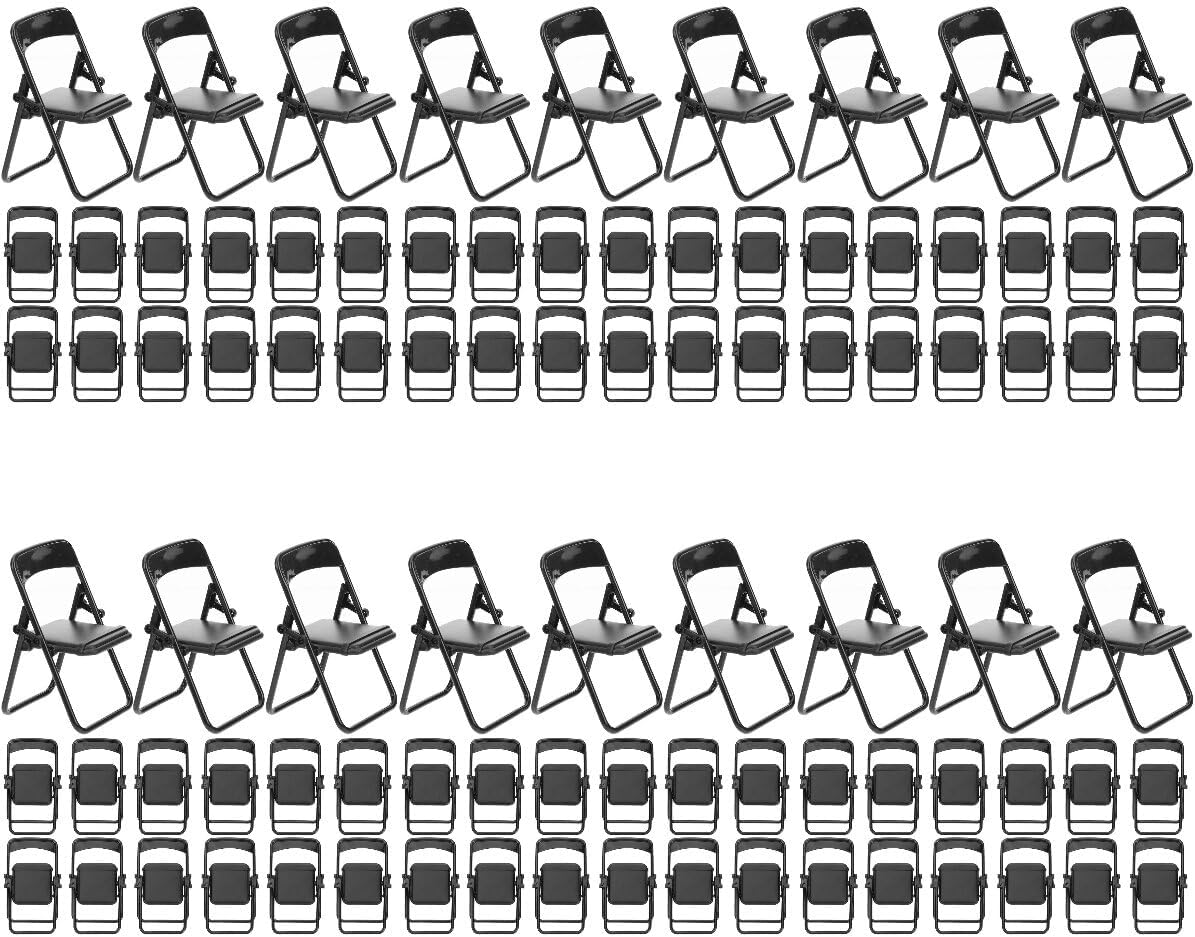 Amazon.com: Doll Chair 72 Pieces Mini Folding Chairs 1/6 Scale ...