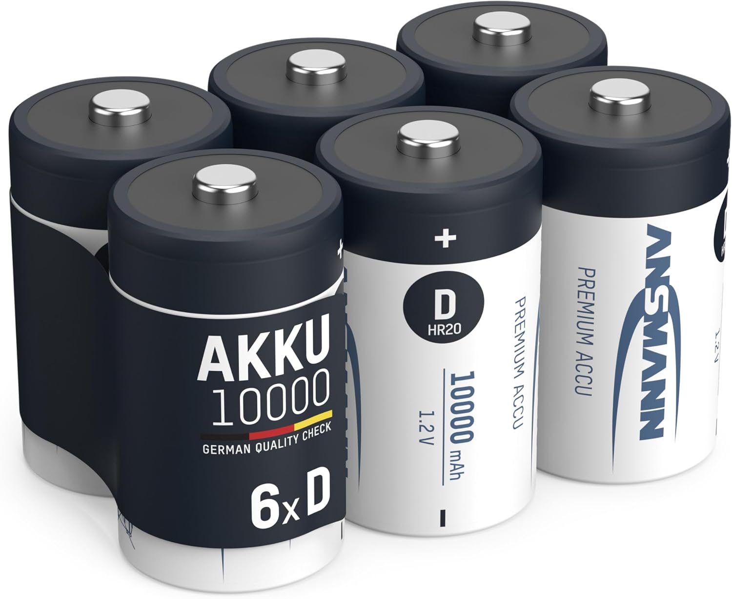 ANSMANN D Size Batteries [Pack of 6] Long Lasting Precharged ...