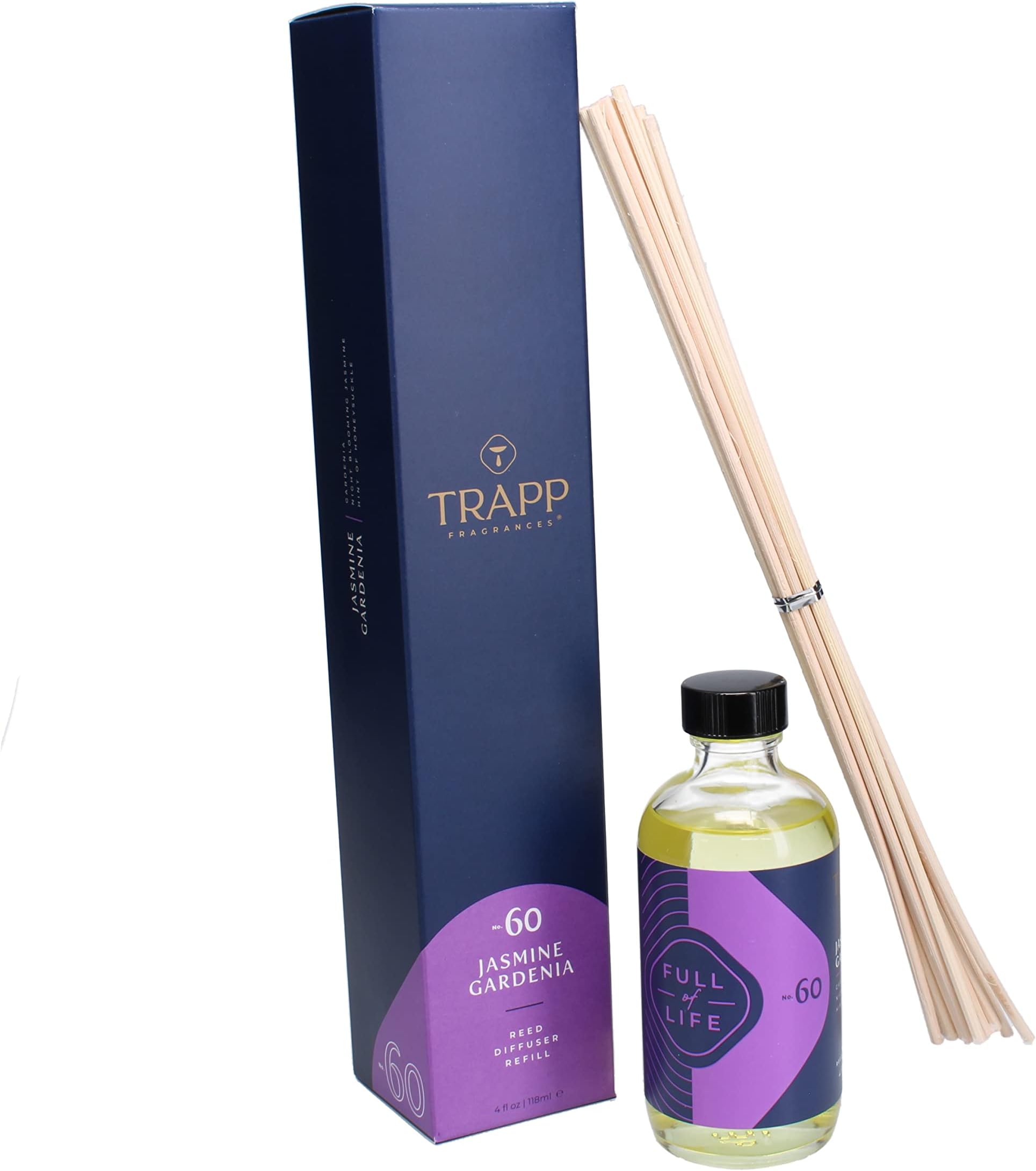 Amazon.com: Trapp - No. 60 Jasmine Gardenia - Reed Diffuser Kit - 2 ...
