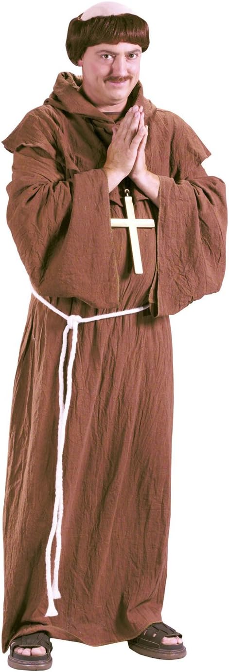 Amazon.com: Fun World Costumes Men's Medieval Monk Costume, Brown, One ...