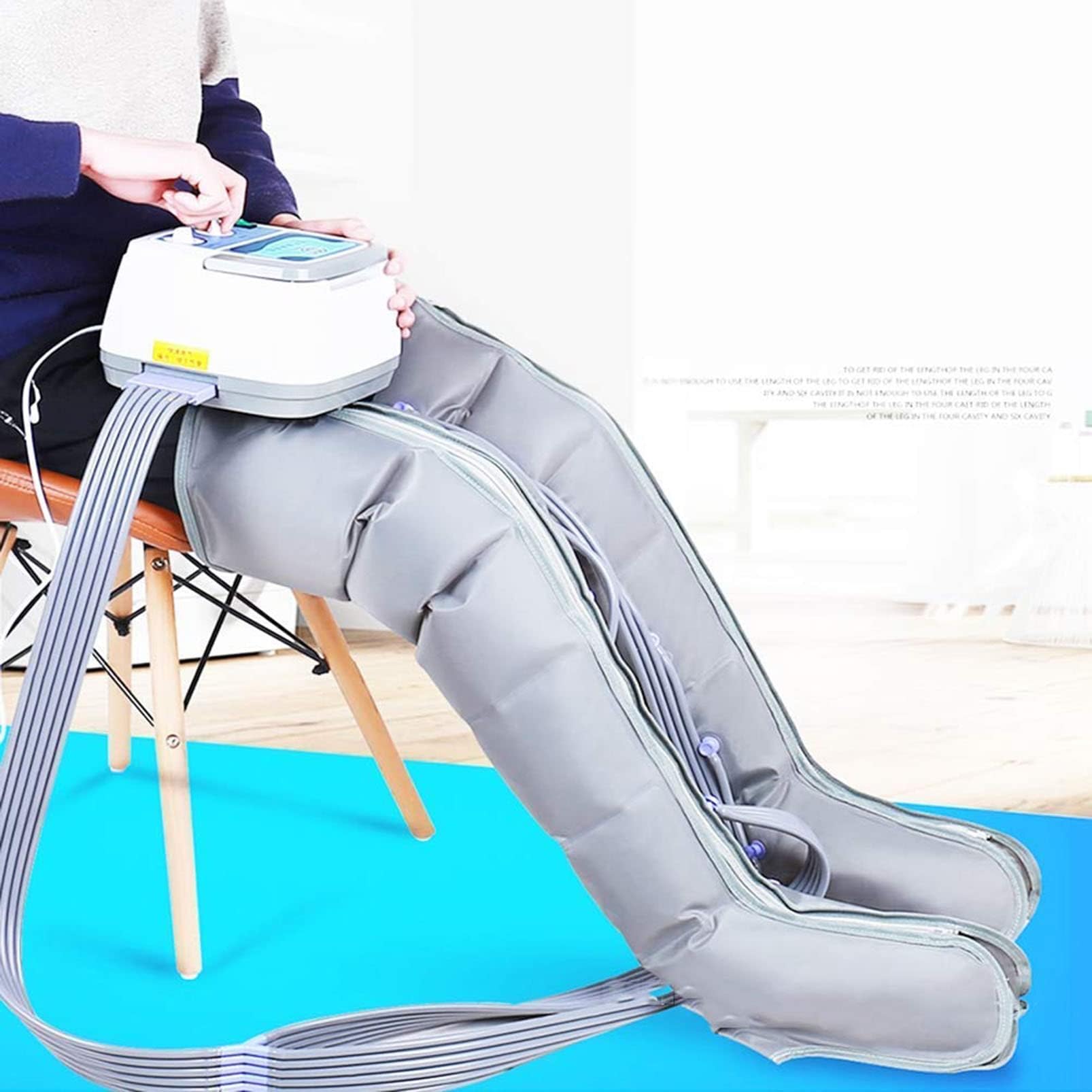 MLYSH Leg Air Compression Massager, Timed and Adjustable Pressure ...