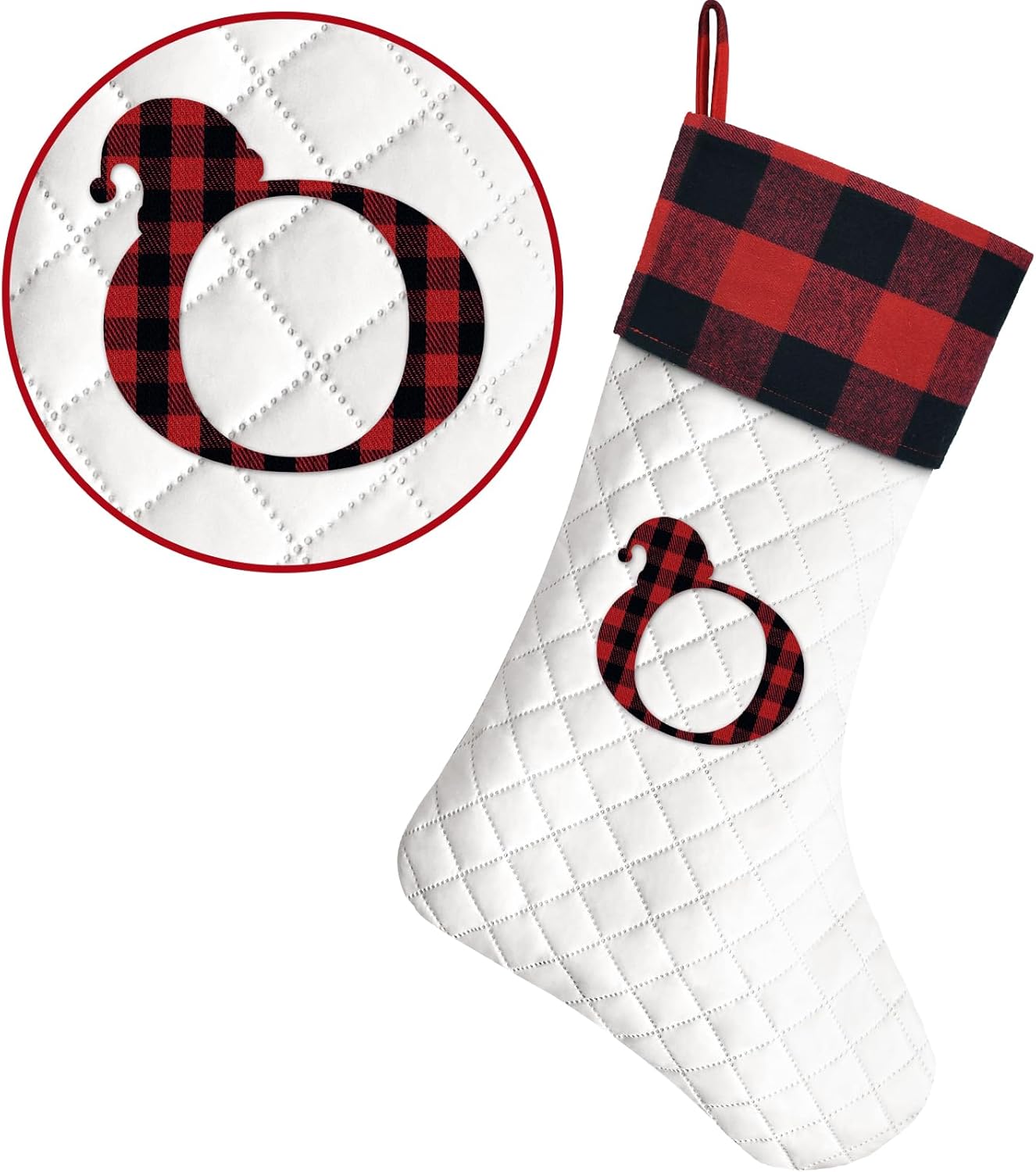 Amazon.com: Jeyew 22.5 Inches Large Christmas Stockings with Initials ...