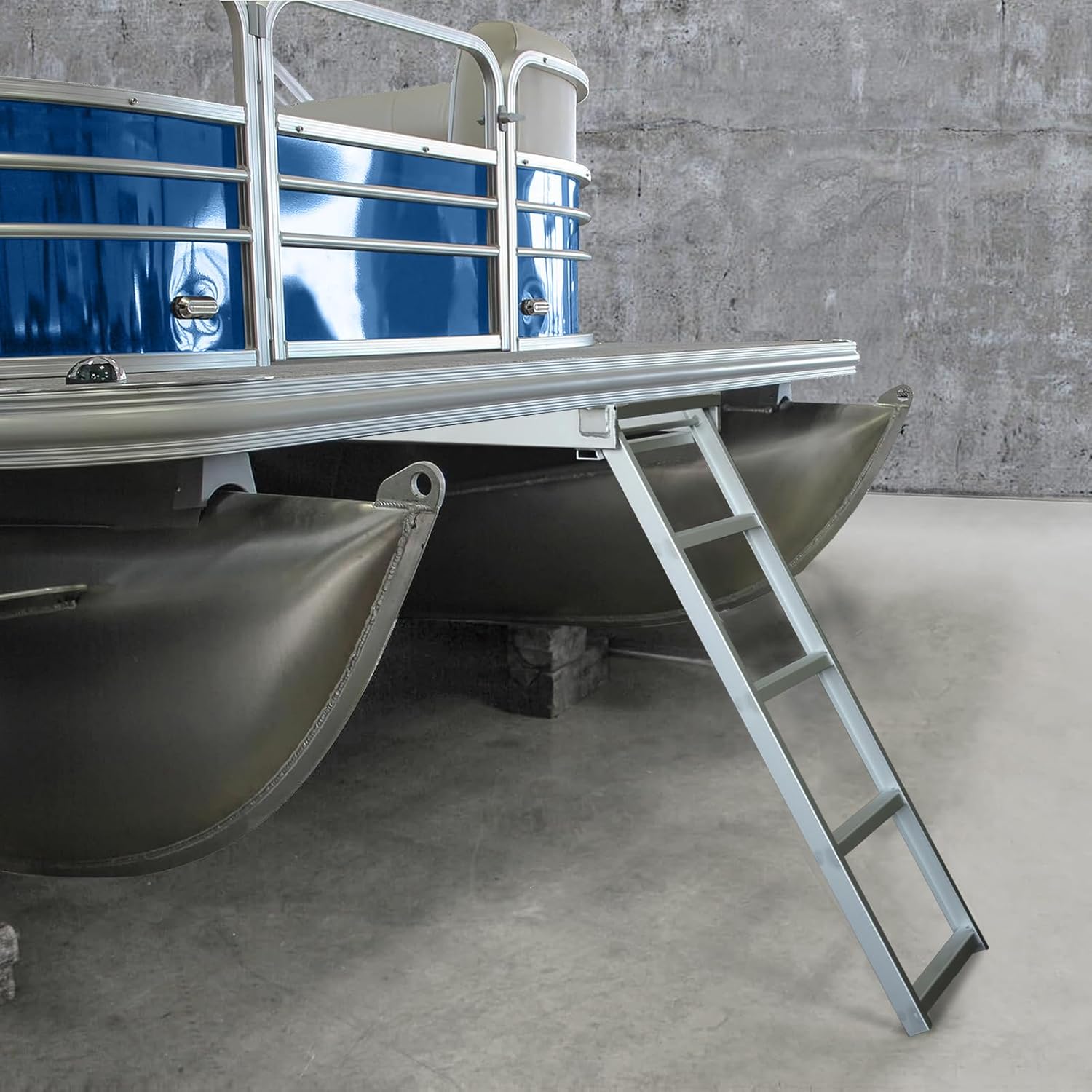 Amazon.com: Cerumute Pontoon Boat Ladder 4 Steps 300Lbs, Aluminum ...
