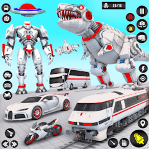 Ultimate Transform Dino Robot Dinosaur Games, City Dino Robot 3D Car ...