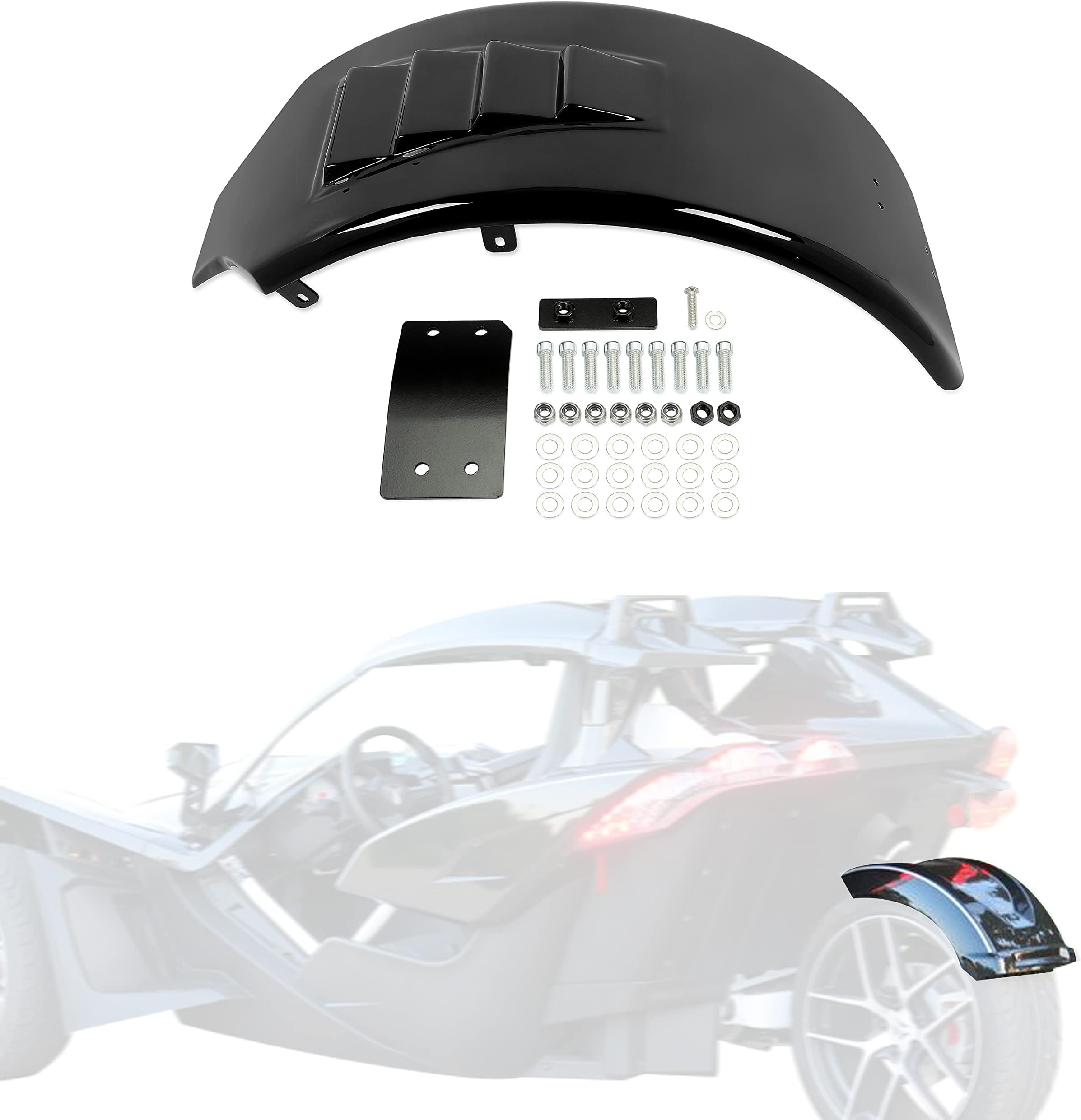 Amazon.com: KUAFU Rear Fender Compatible with 2015-2019 Polaris ...