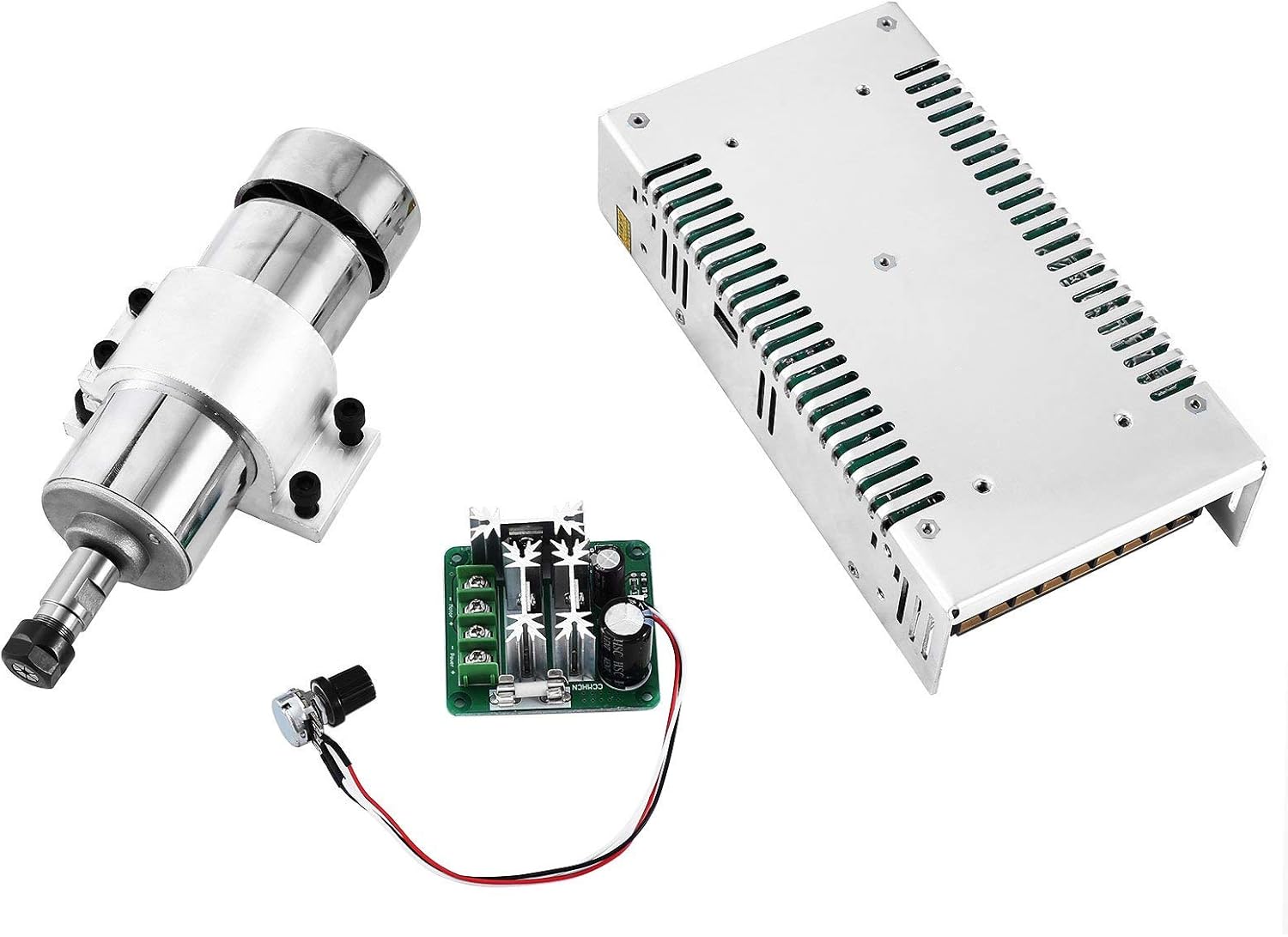 VEVOR CNC 0.4KW Brushed Spindle Motor ER11 & Mach3 PWM Controller ...