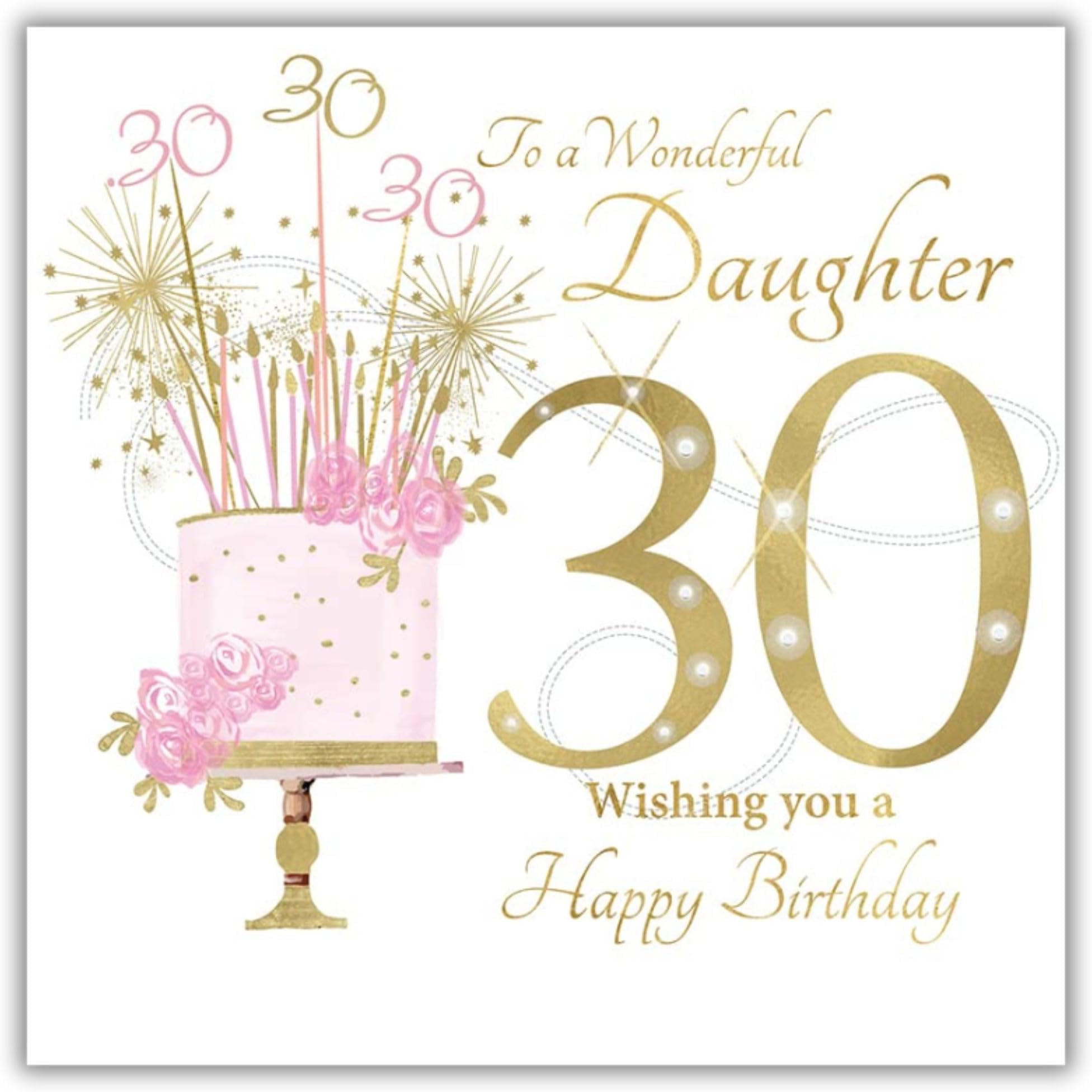 rush designs Wonderful Daughter Age 30 Milestone Large Birthday Card ...
