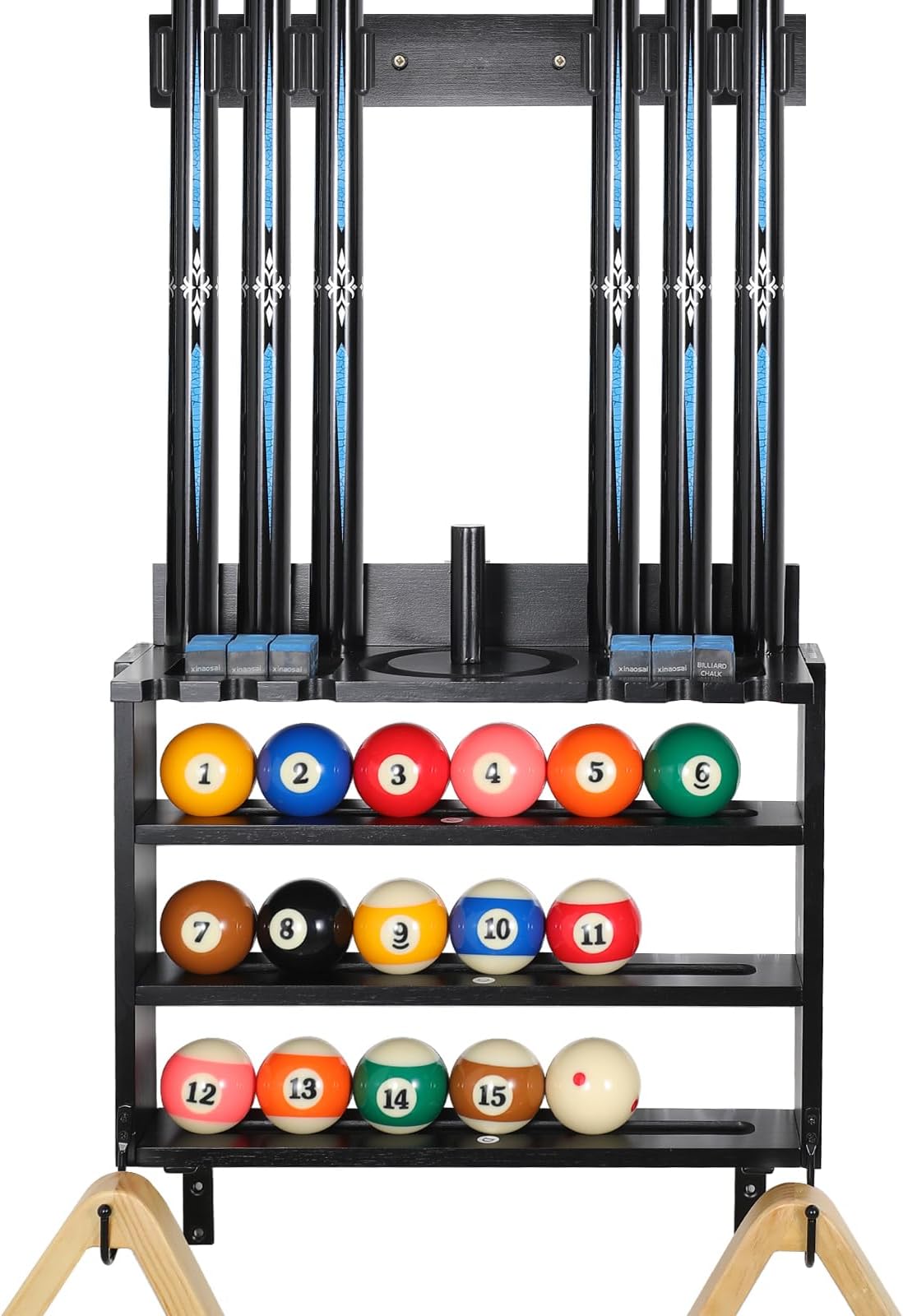 Amazon.com: EXTCCT Wall Mount Pool Stick Holder - Billiards Pool Cue ...
