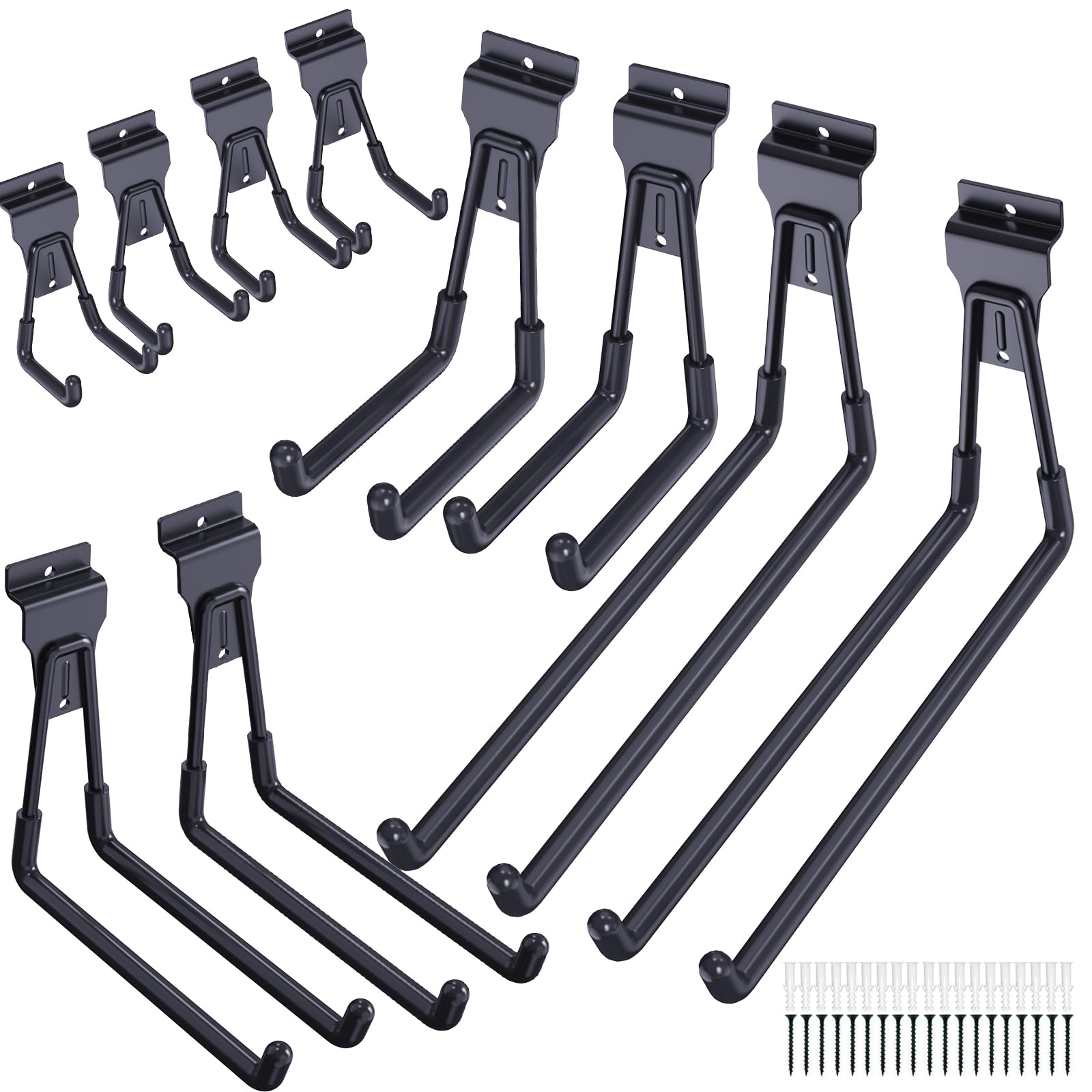 Heevir Slatwall Hanging Hooks, 2.8 to 11 Inch Garage Slatwall ...