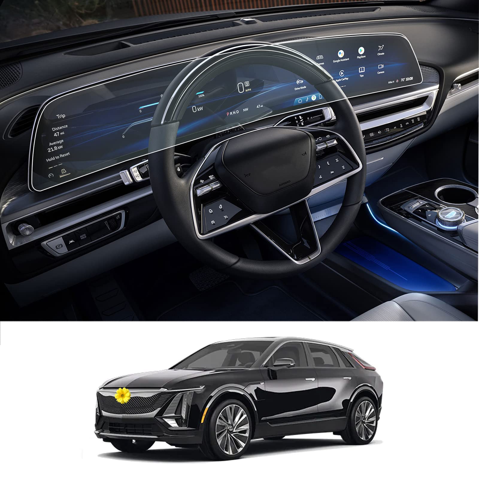 Buy CDEFG 2PCS 2023-2025 Lyriq Screen Protector for 2023-2025 Cadillac ...