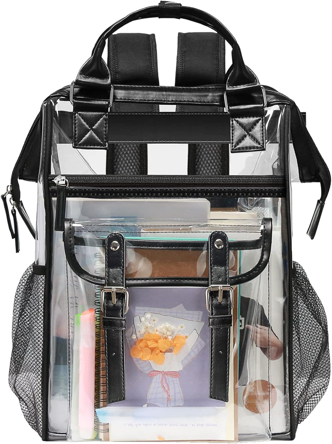 Amazon.com | Clear Backpack Heavy Duty for Girls, Thick PVC Transparent ...