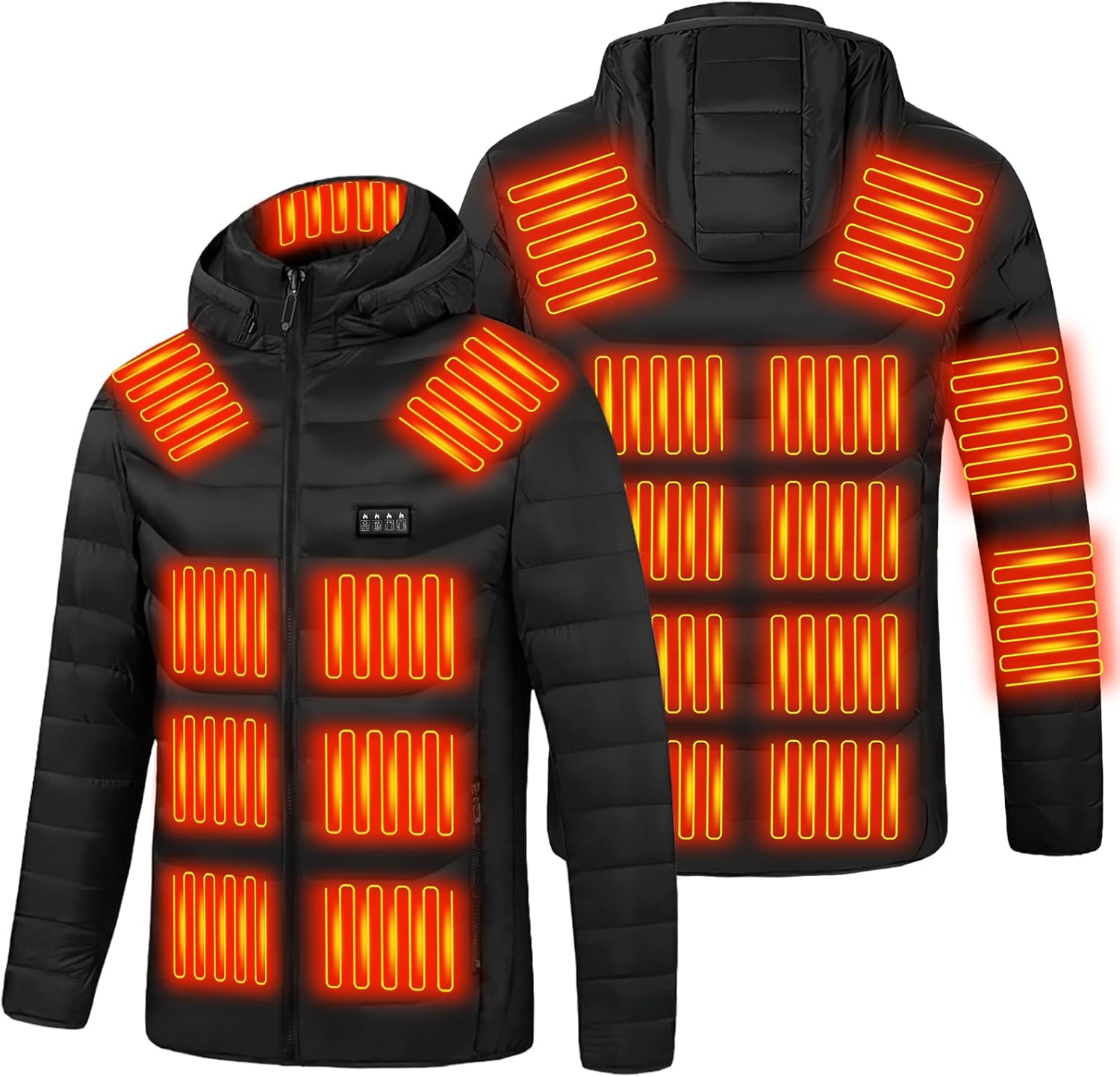 Heated Jacket for Men and Women,Heated Coat Hooded Warm Jackets,Winter ...