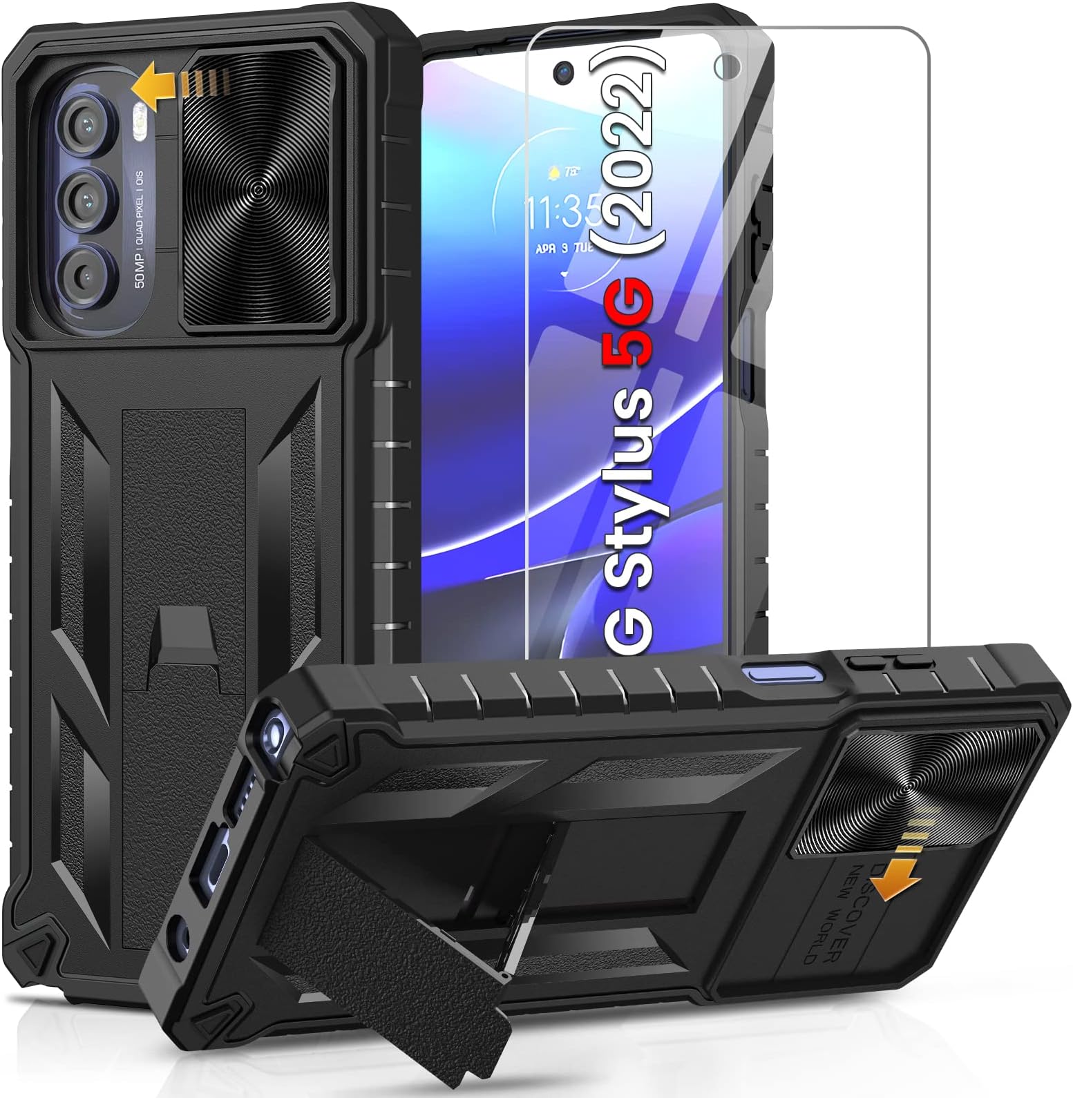 Amazon.com: SYONER for Moto G Stylus 5G 2022 Case, Shockproof Phone ...