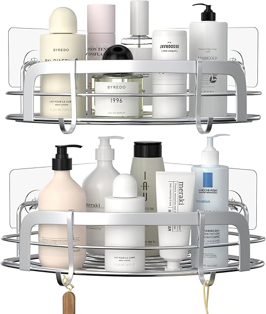 Amazon.com: STEUGO corner shower caddy, Bathroom shower corner shelves ...