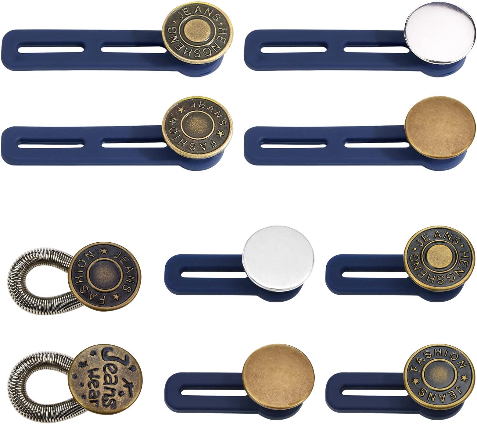 Amazon.com: Bekecidi 10 PCS Pants Button Extender, Jeans Buttons Waist ...