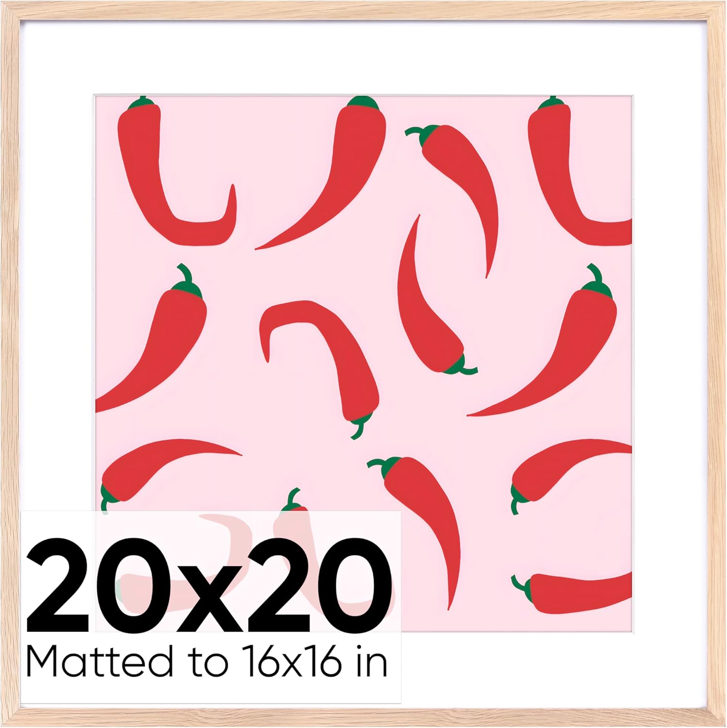 Amazon.com - Homeforia 20x20 Picture Frame Wood, Premium Oak Wooden ...