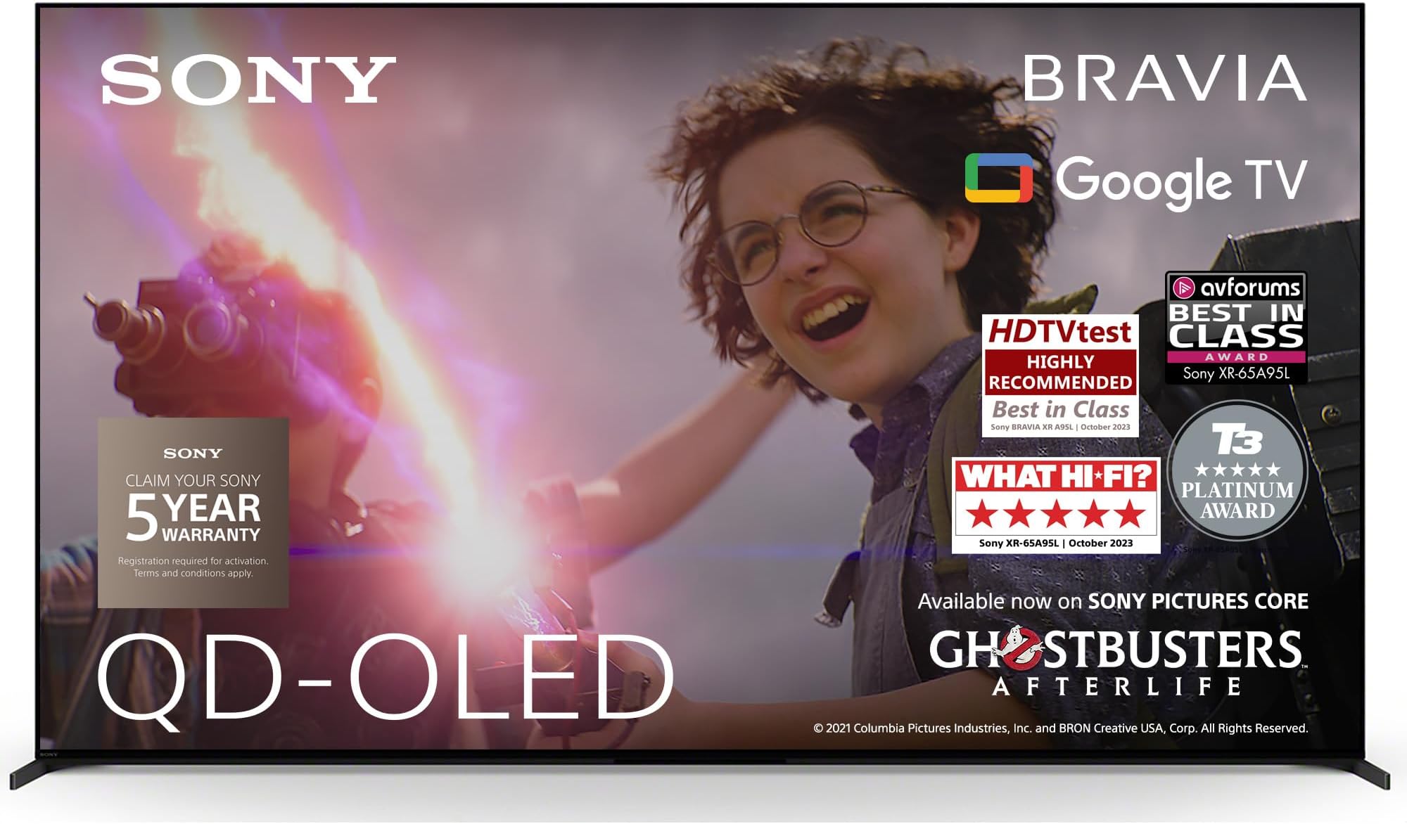 Sony BRAVIA XR, XR-65A95L, 65 Inch, QD-OLED, Smart TV, 4K HDR, Google ...