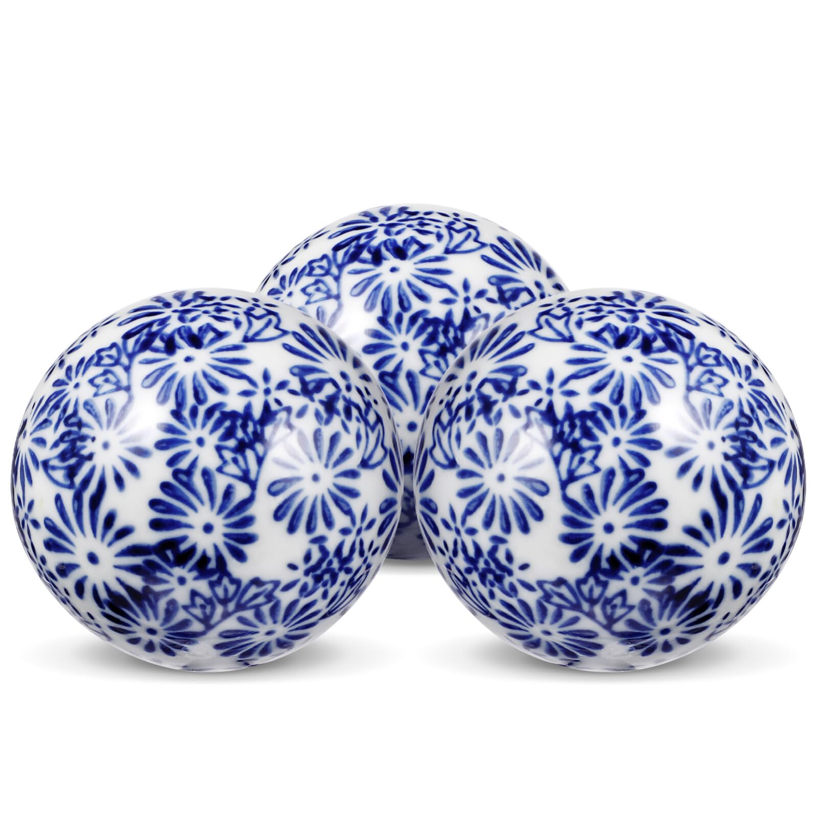 Amazon.com: iplusmile 3pcs Ceramic Decorative Ball Floating Ceramic Balls Ceramic Decor Balls ...