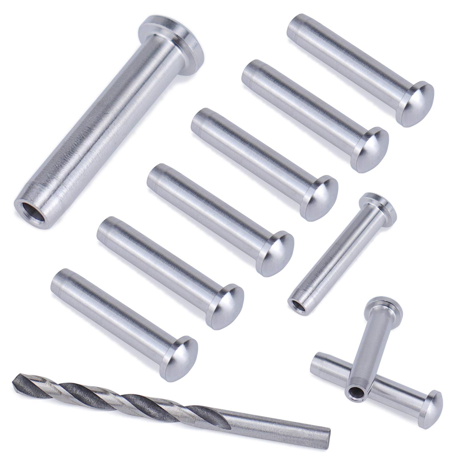 Buy Muzata 10Pack 1/8" Stemball Swage Dead End Invisible Cable Railing ...