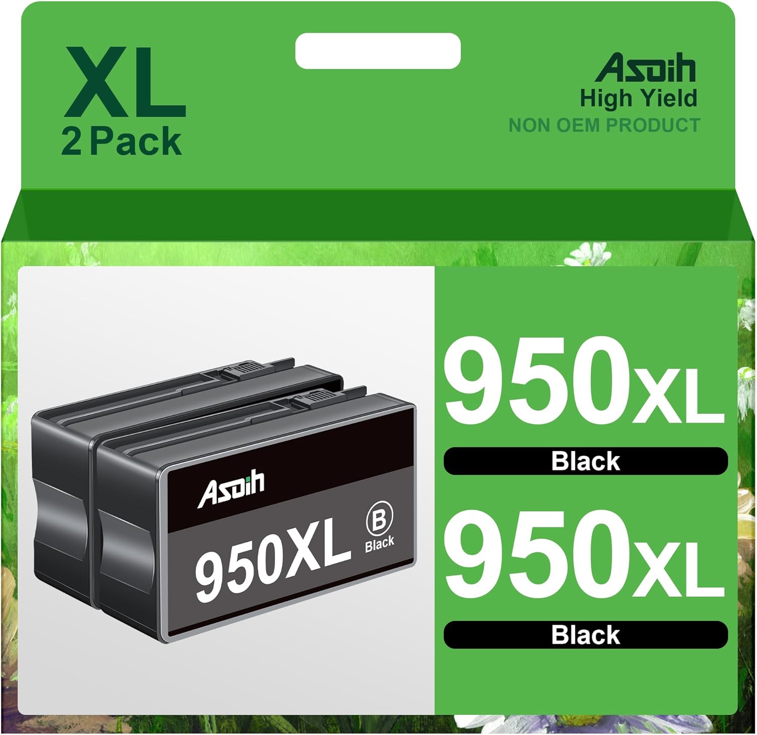 Amazon.com: Asoih Compatible HP 950XL Black Ink Cartridge Compatible ...
