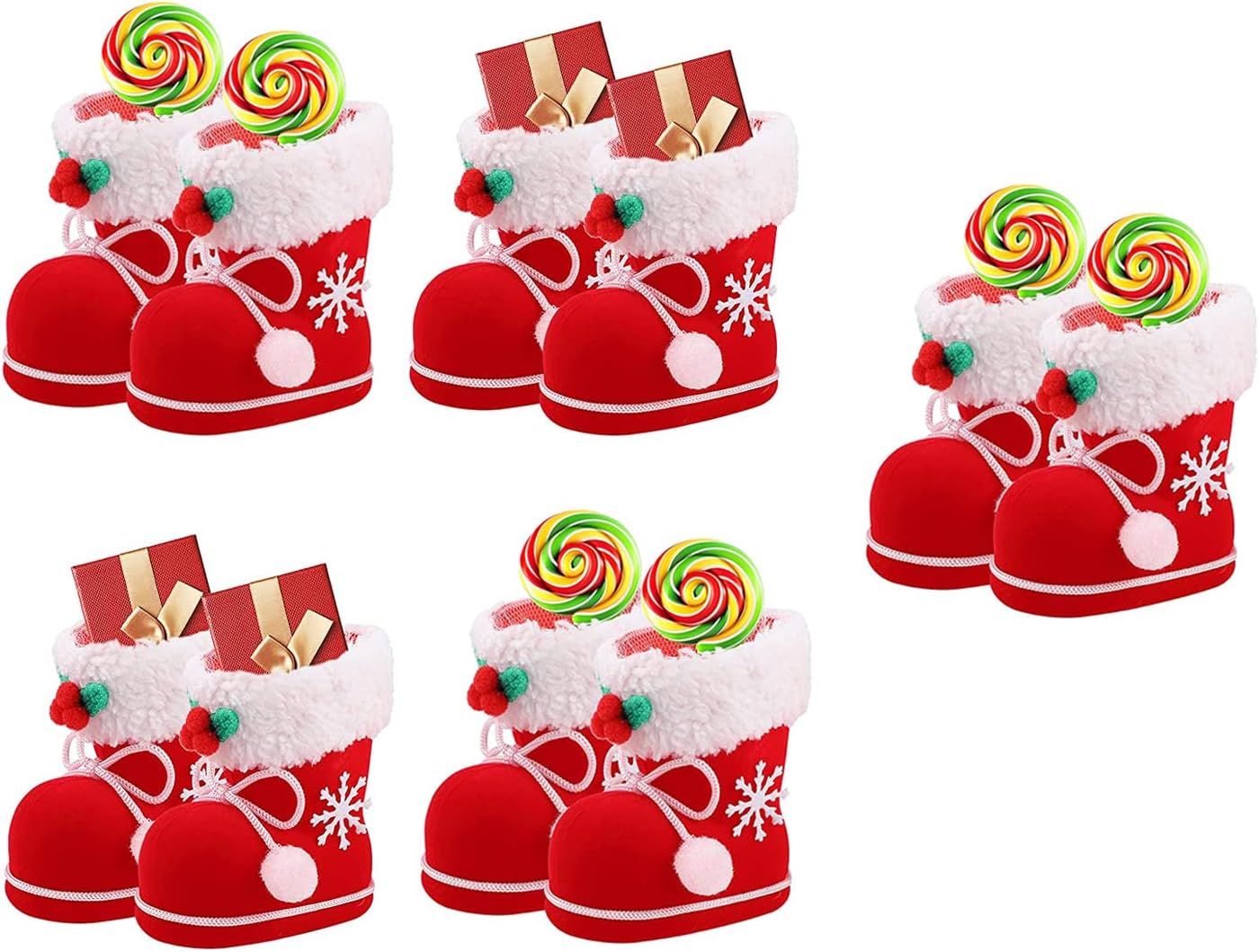Sunallwell Christmas Candy Boot Santa Gift Bag Candy Stocking Bags ...