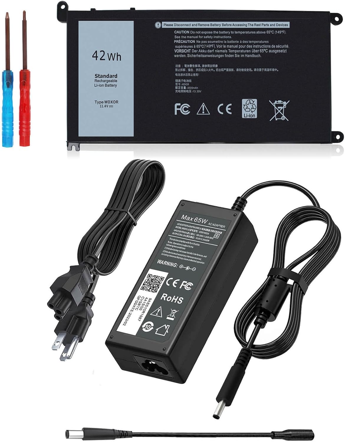 Amazon.com: DMKAOLLK 42WH WDX0R Battery paired with Dell Inspiron ...