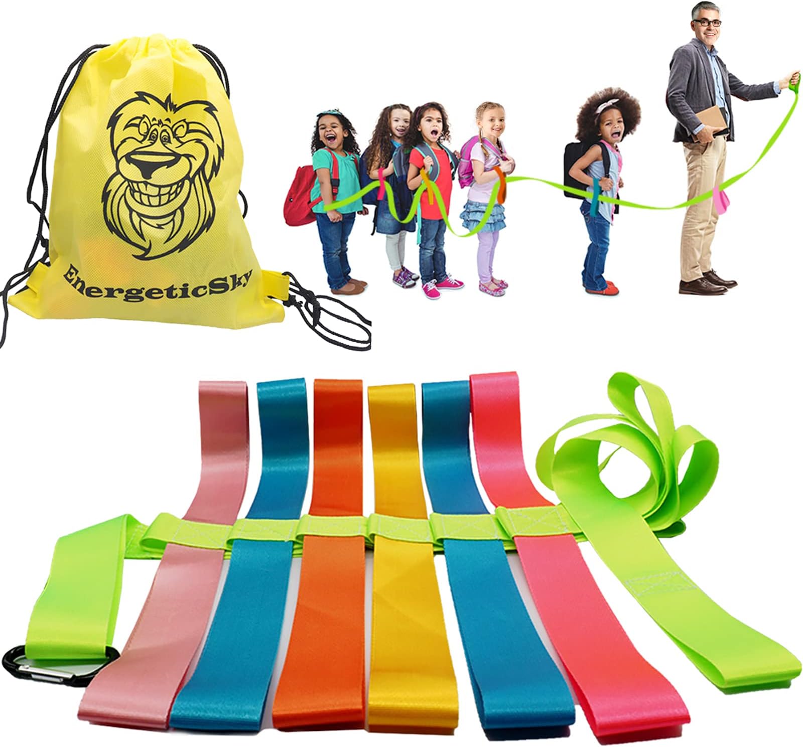 Amazon.com : Safety Walking Rope with Colorful Handles for Up to 6 ...