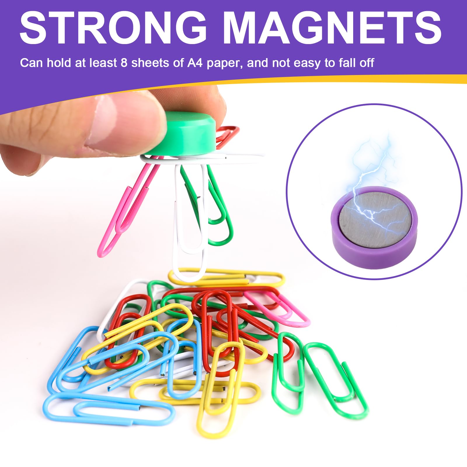 Snapklik.com : 20 Pack Fridge Magnets, 10 Colors Mini Strong ...