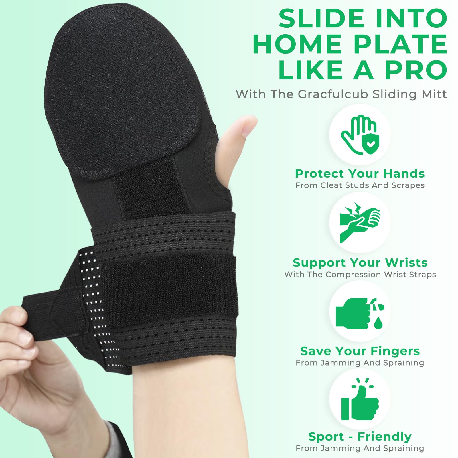 Snapklik.com : Baseball Sliding Mitt, Baseball Glove Softball Guard ...