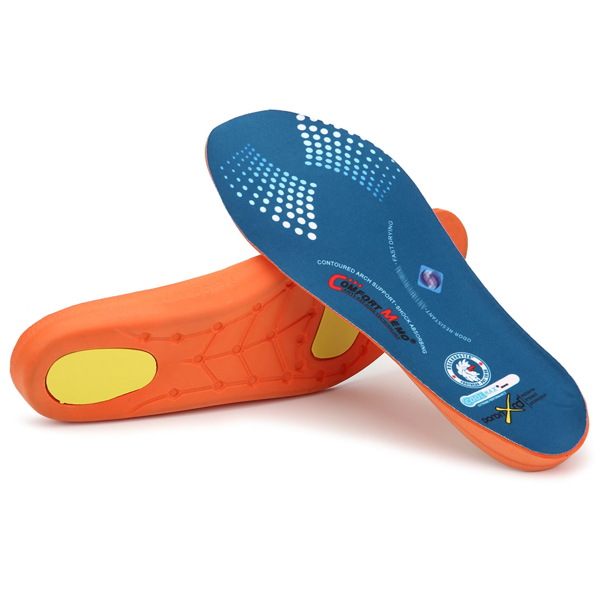 Amazon.com: ROCKROOSTER Shock Absorbing Sport Athletic Insoles for Men ...