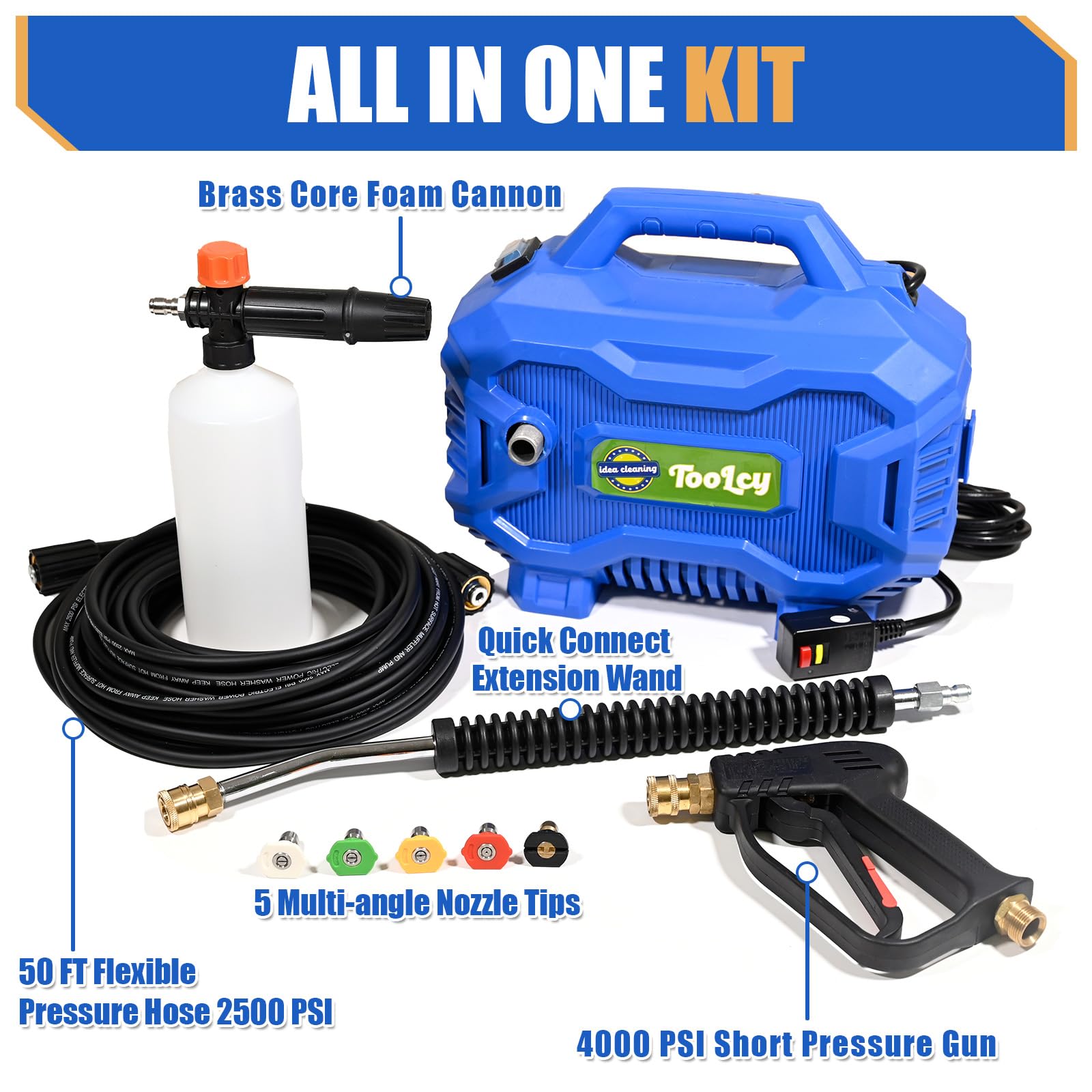 Snapklik.com : Small Electric Pressure Washer 2030 PSI Max, Compact ...
