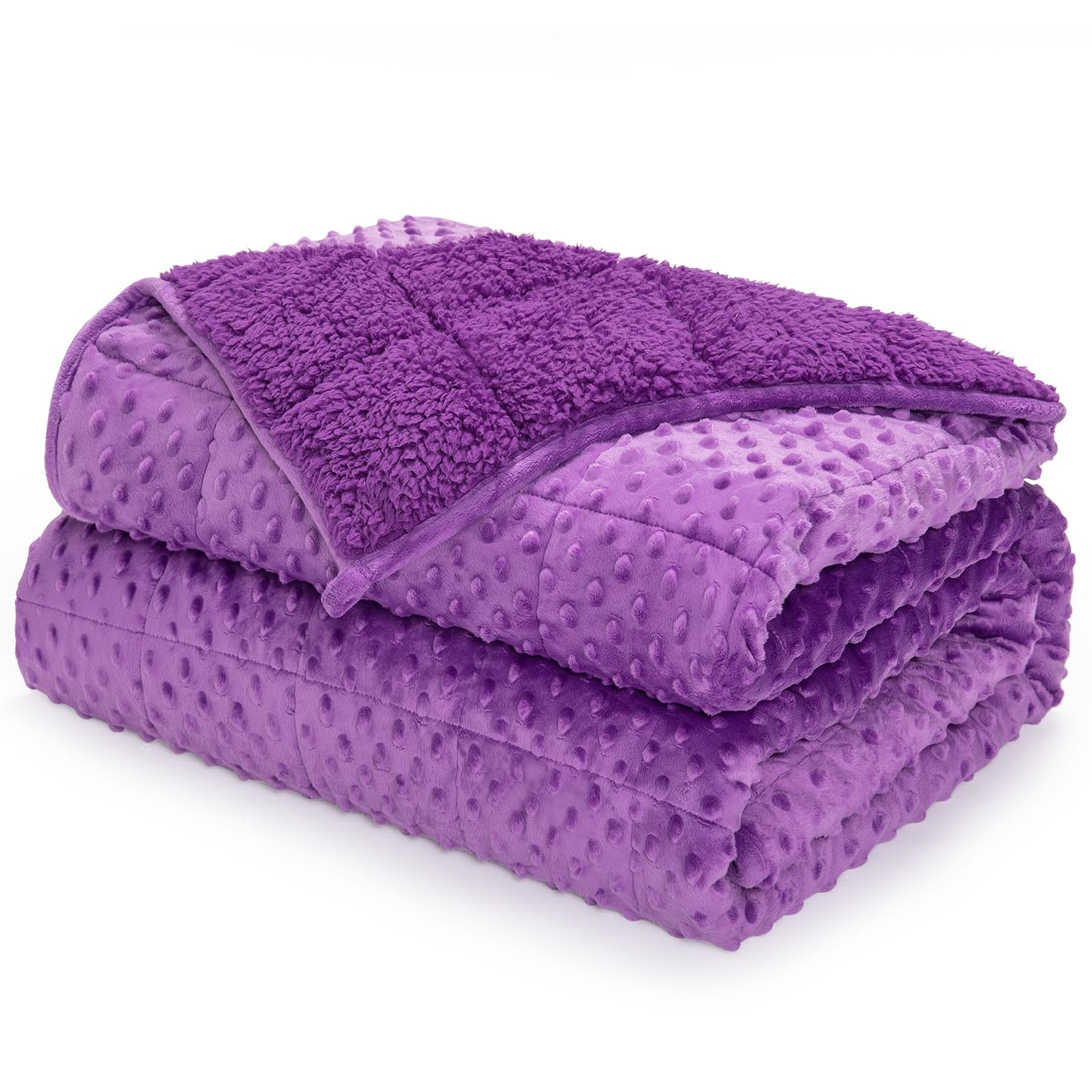 Amazon.com: UINIU Sherpa Fleece Weighted Blanket for Adults Twin/Full ...