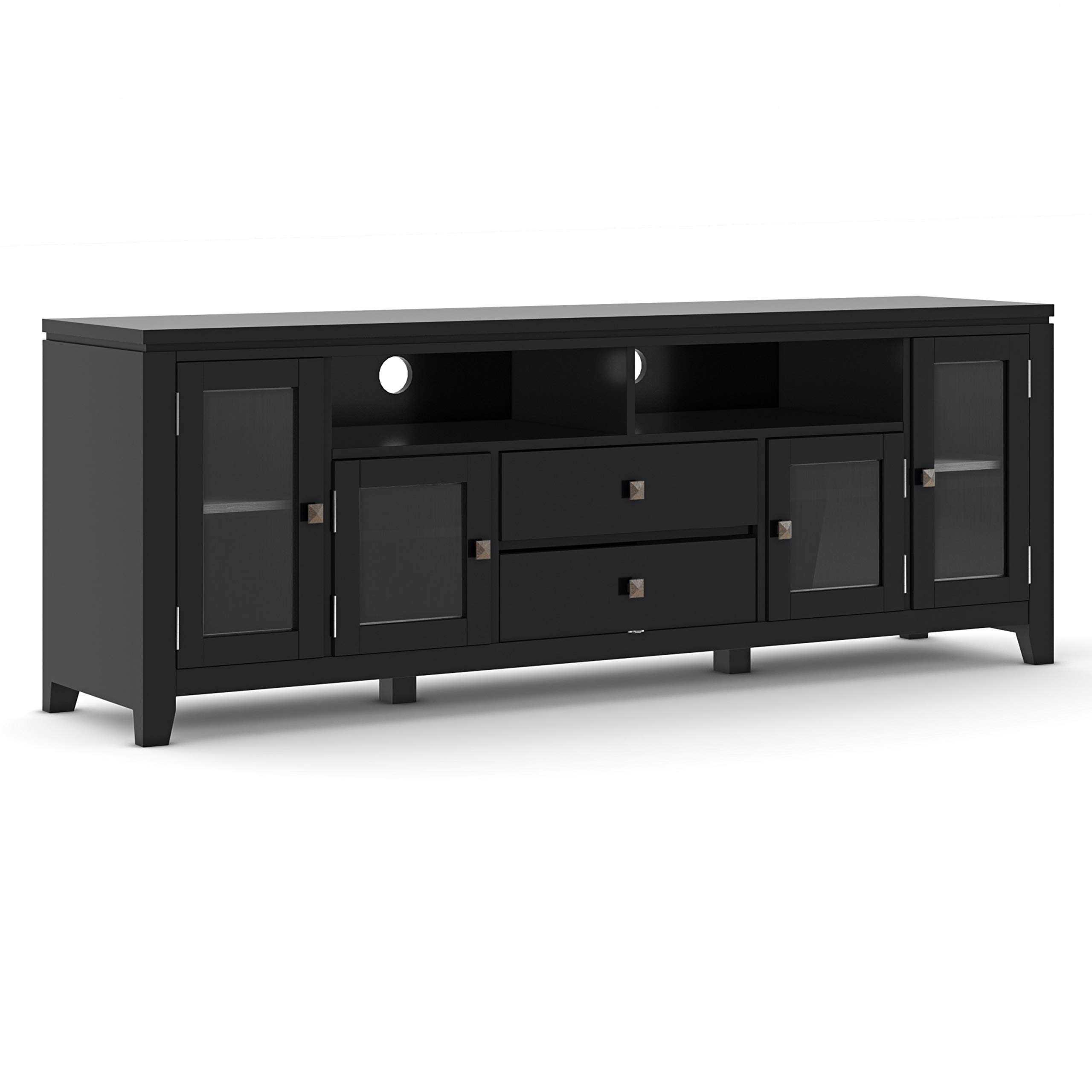 Amazon.com: SIMPLIHOME Cosmopolitan SOLID WOOD 72 Inch Wide Universal ...