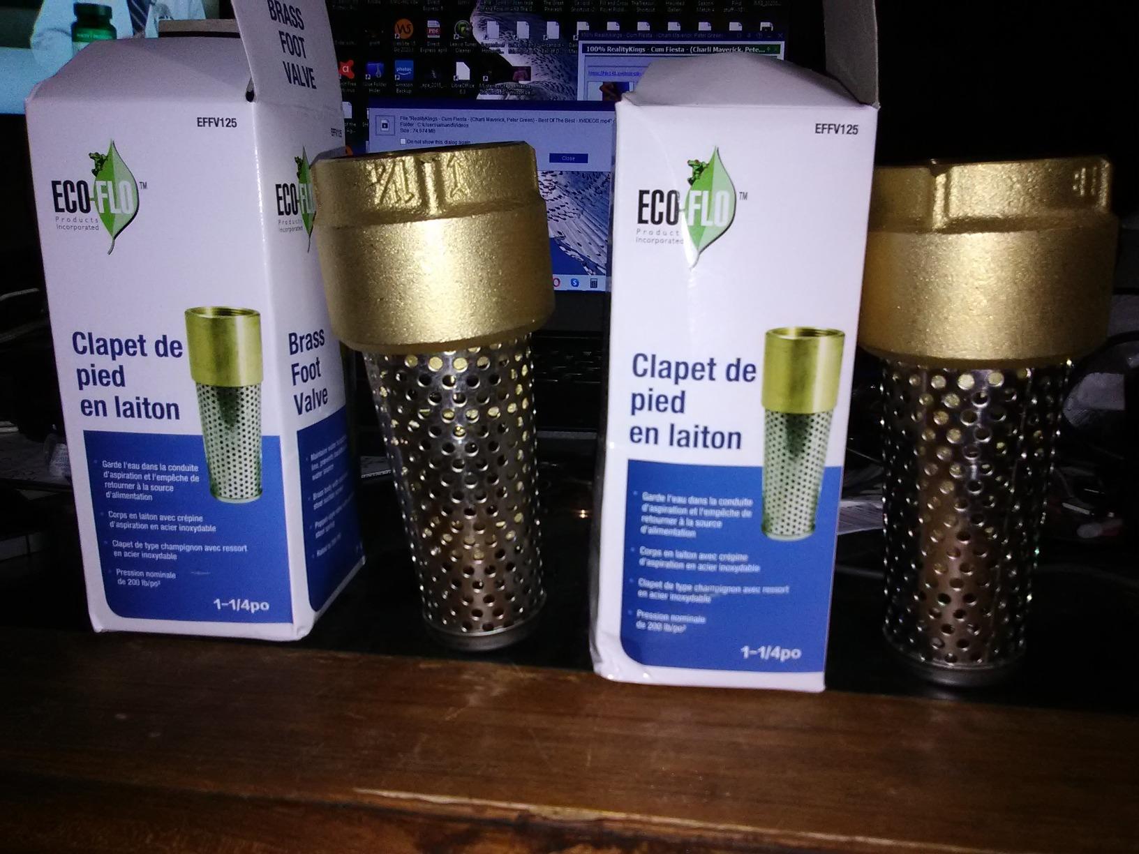 ECO-FLO PRODUCTS INCORPORATED EFFV125 1-1/4" Brass Foot Valve - Amazon.com