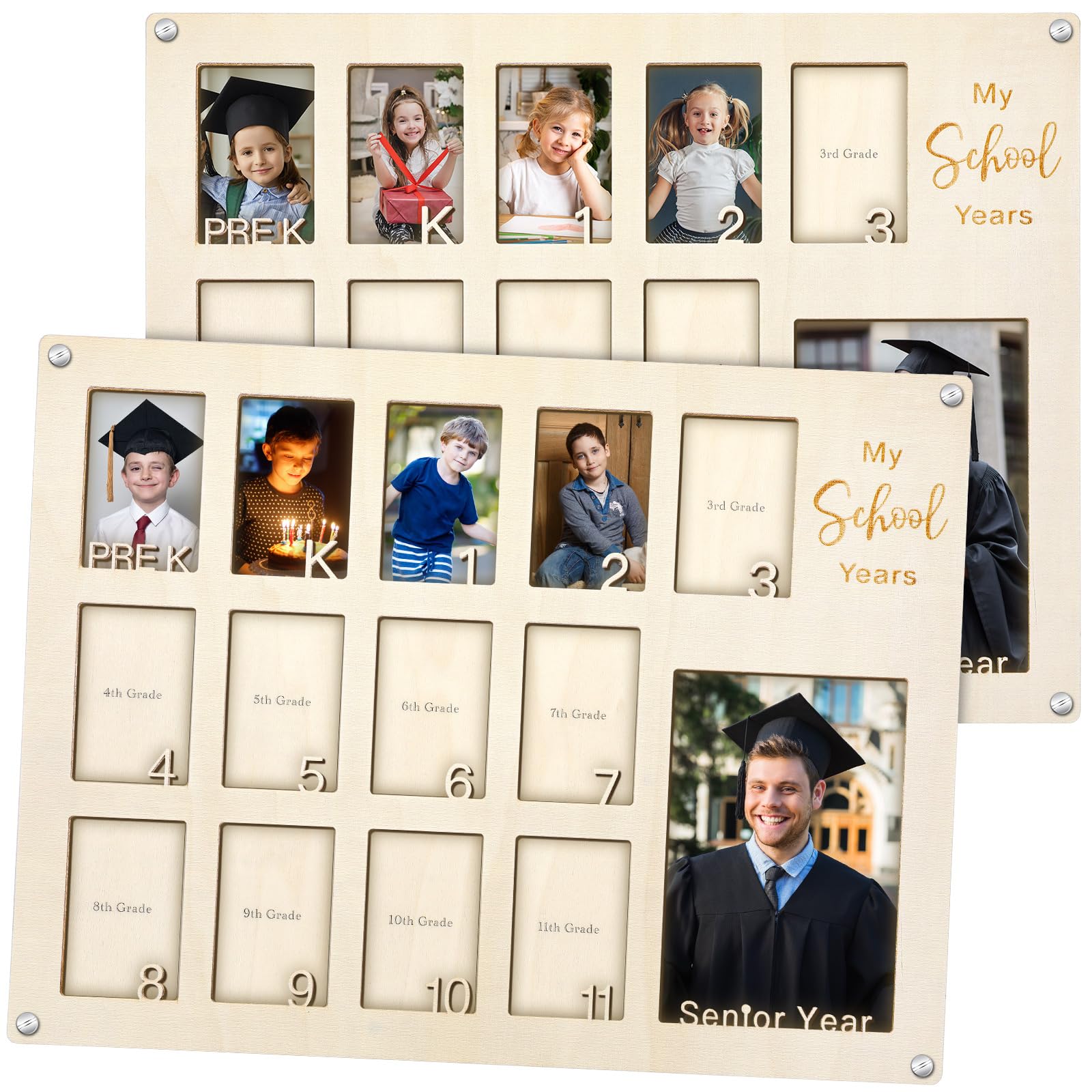 Amazon.com - Qunclay 1 Pack School Years Picture Frame Pre-K to 12 ...