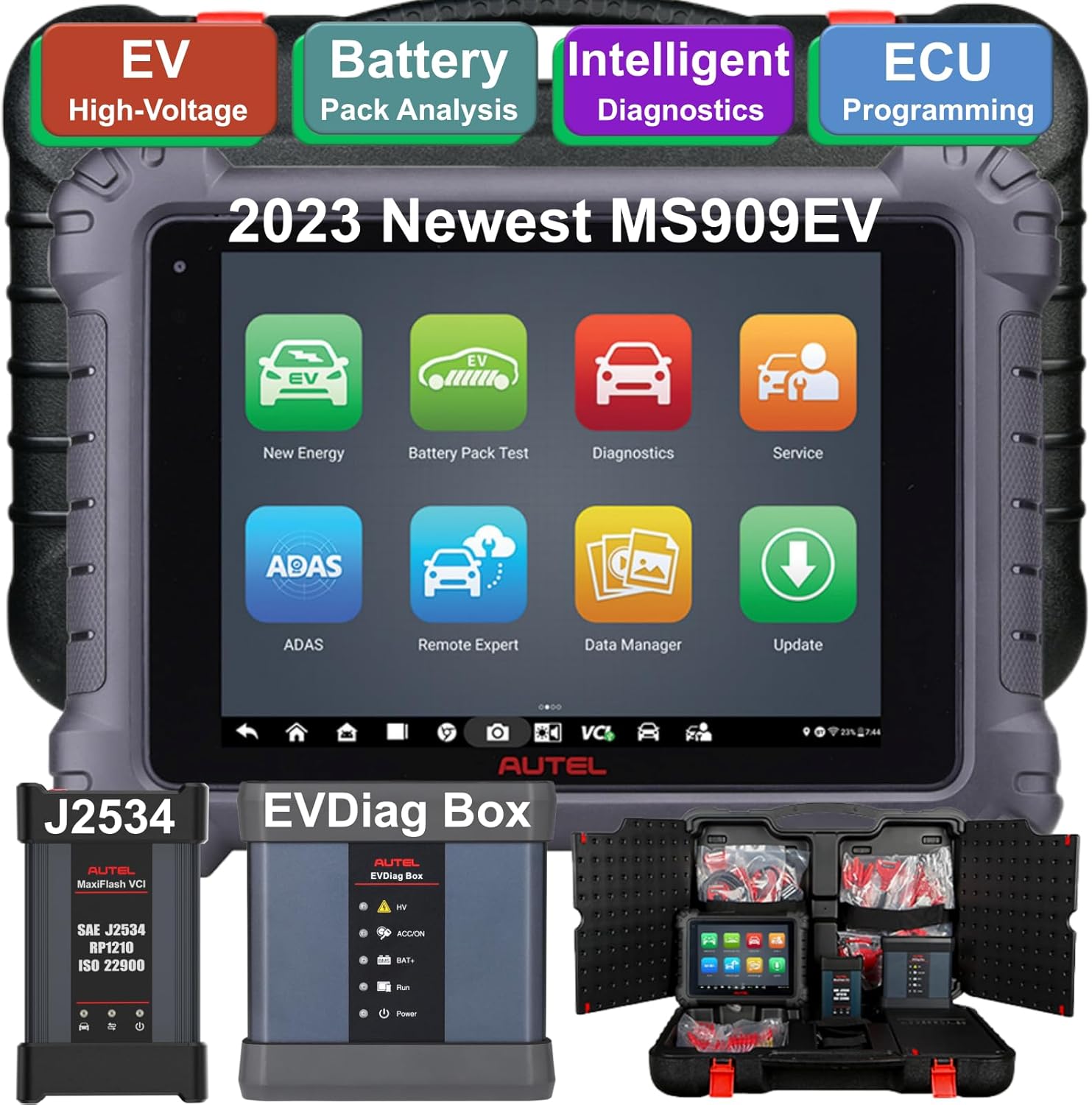 Amazon.com: Autel Scanner MaxiSys MS909EV: Top Intelligent EV ...